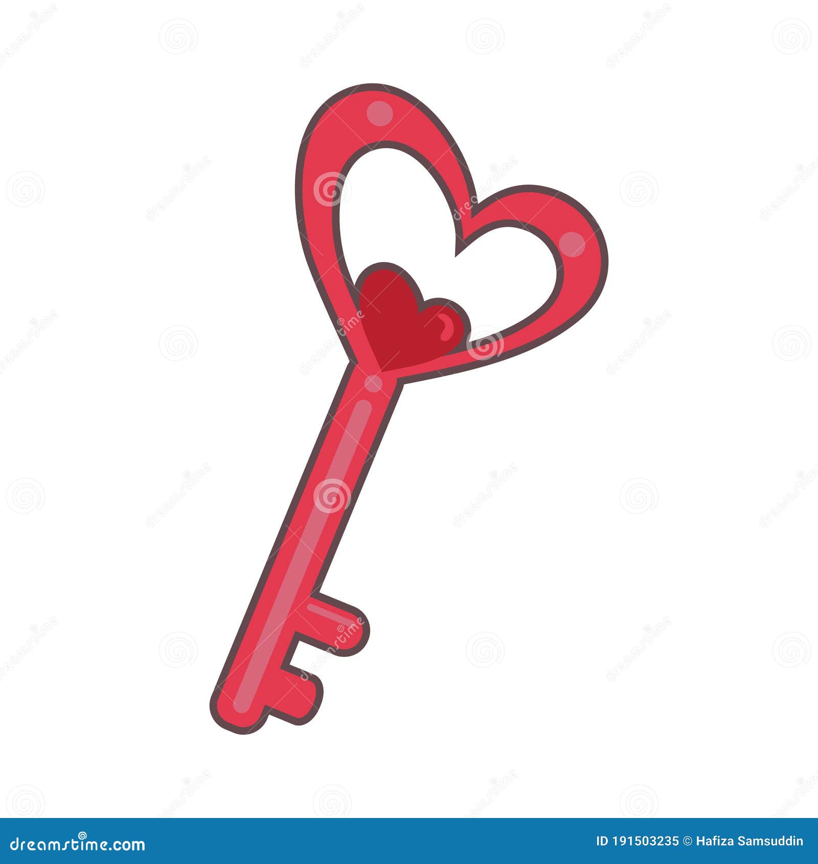 Heart Shaped Key. Vector Illustration Decorative Design Stock Vector ...