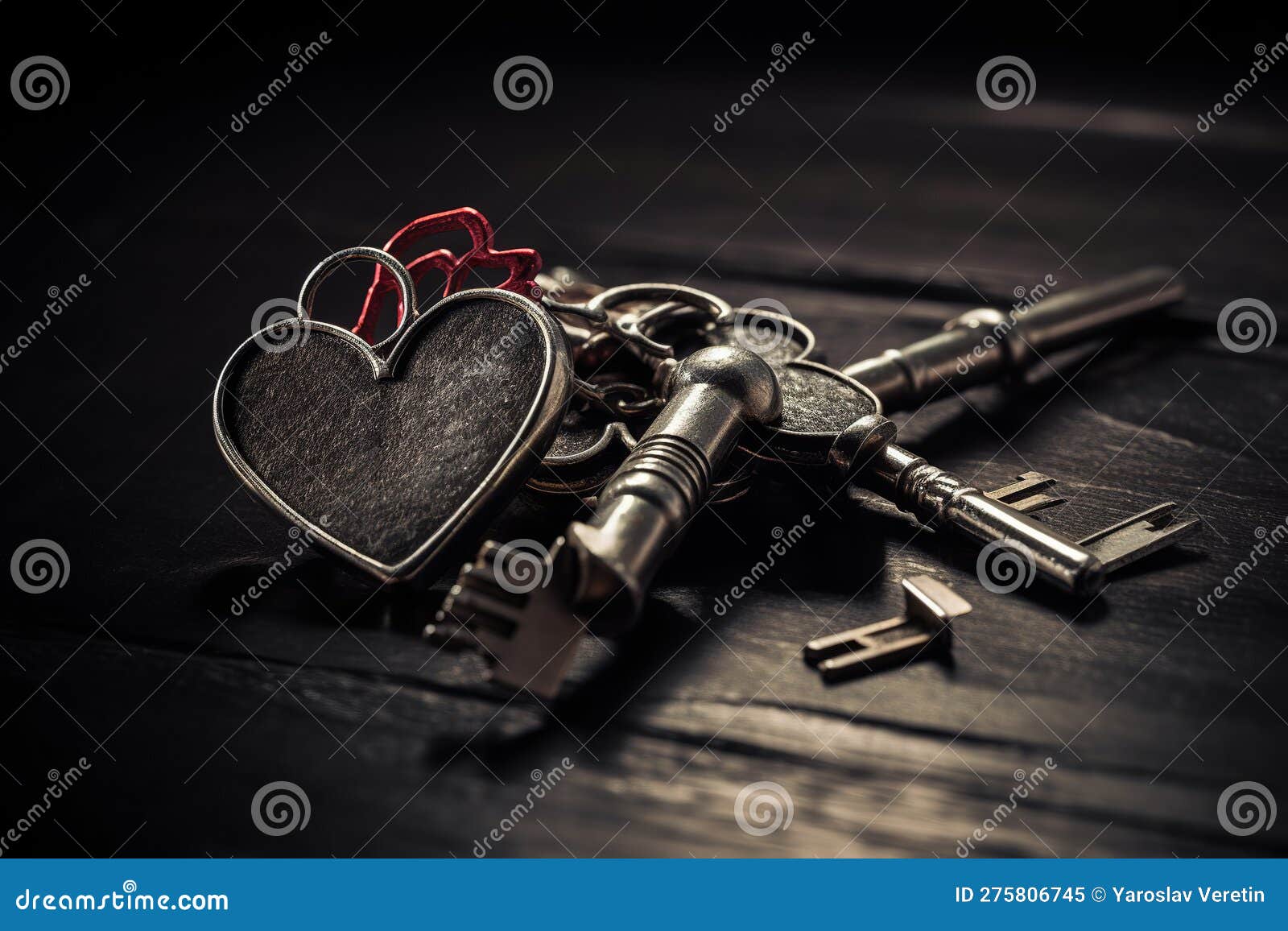 Heart Shaped Keys Symbolizing Love and Affection. Generative AI Stock ...