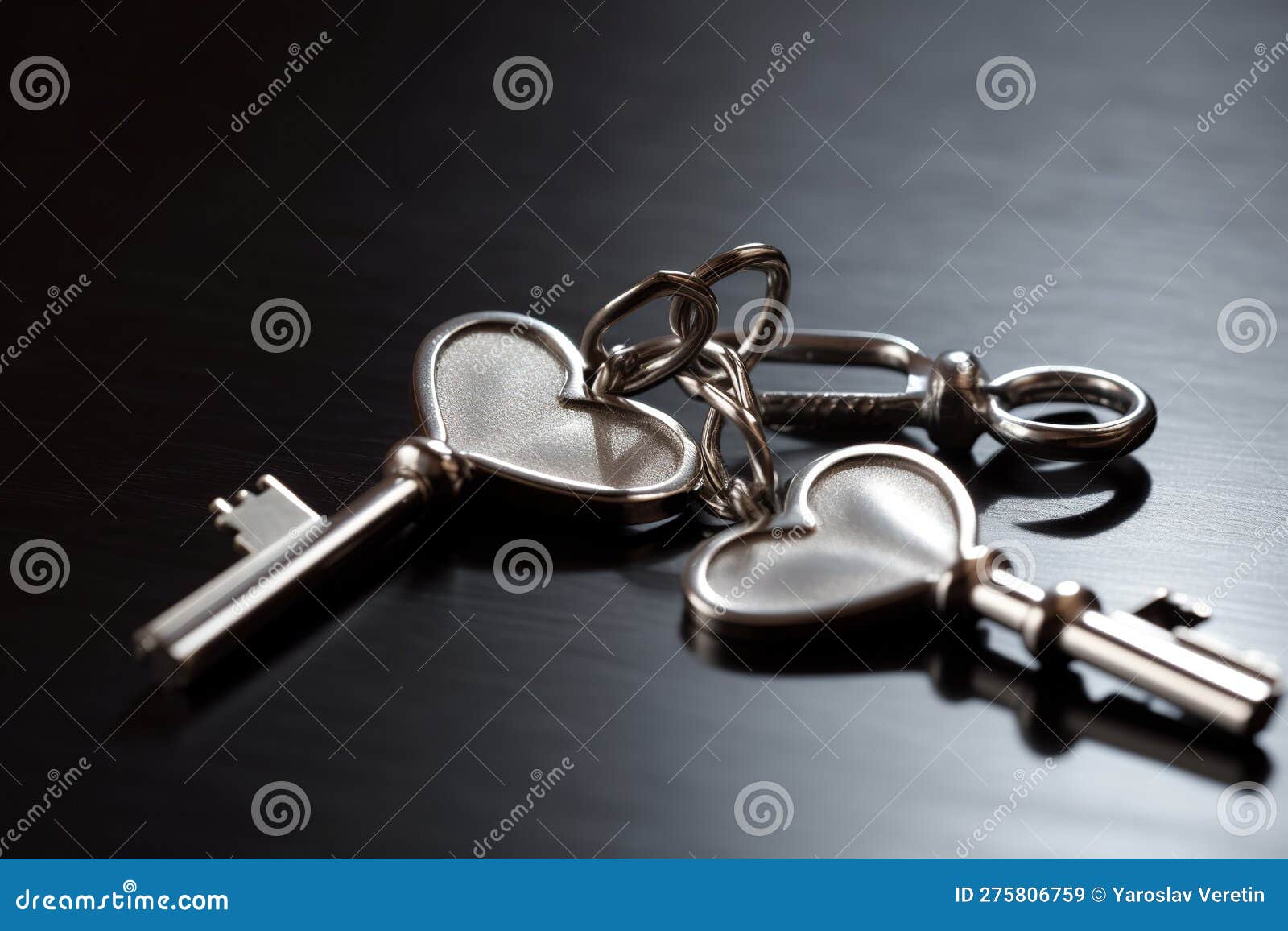 Heart Shaped Keys Symbolizing Love and Affection. Generative AI Stock ...