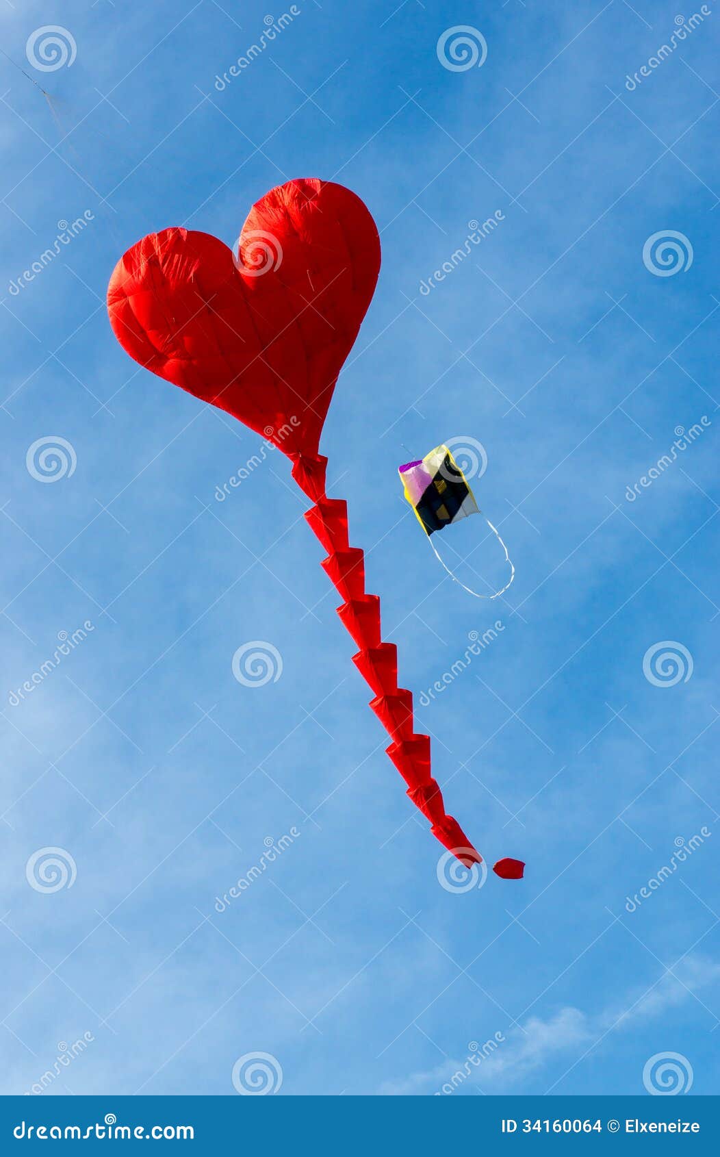 Heart shaped kite stock photo. Image of retro, helium - 34160064