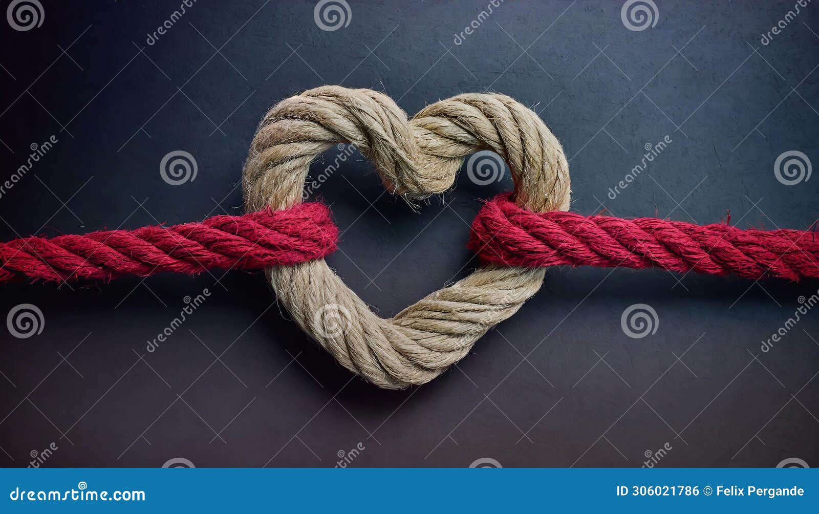 Heart shaped knot stock illustration. Illustration of love - 306021786
