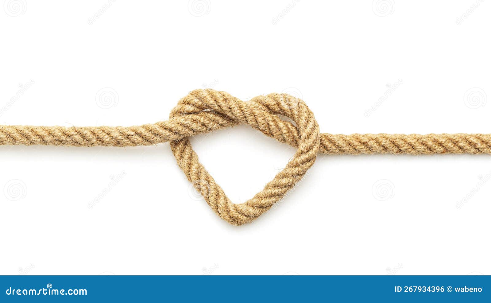 Heart Shaped Knot on a Rope Stock Photo - Image of isolated, icon ...