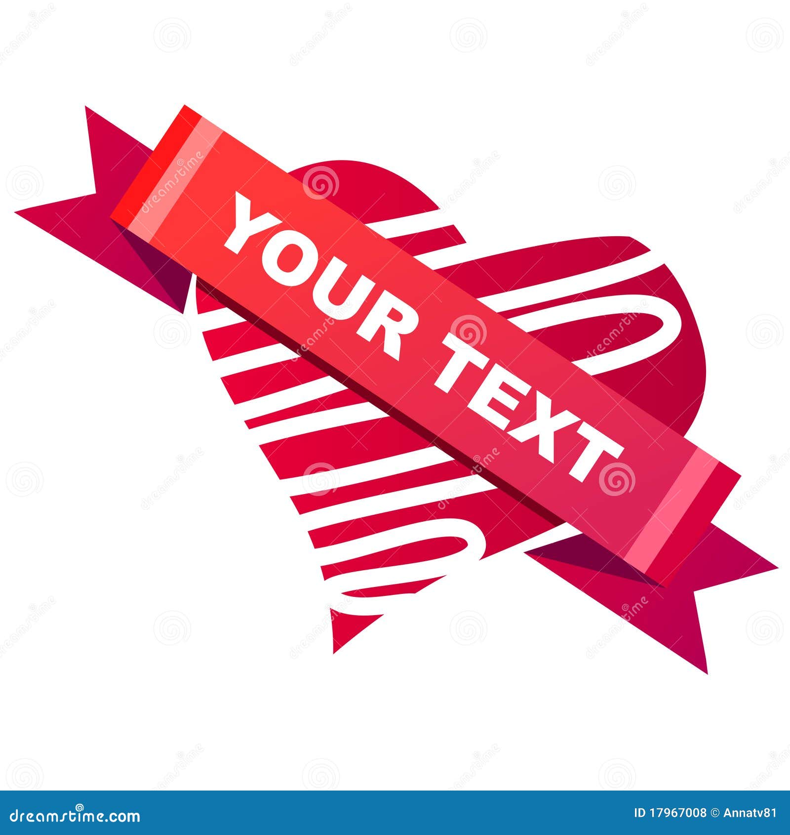 Heart-shaped label stock illustration. Illustration of mark - 17967008