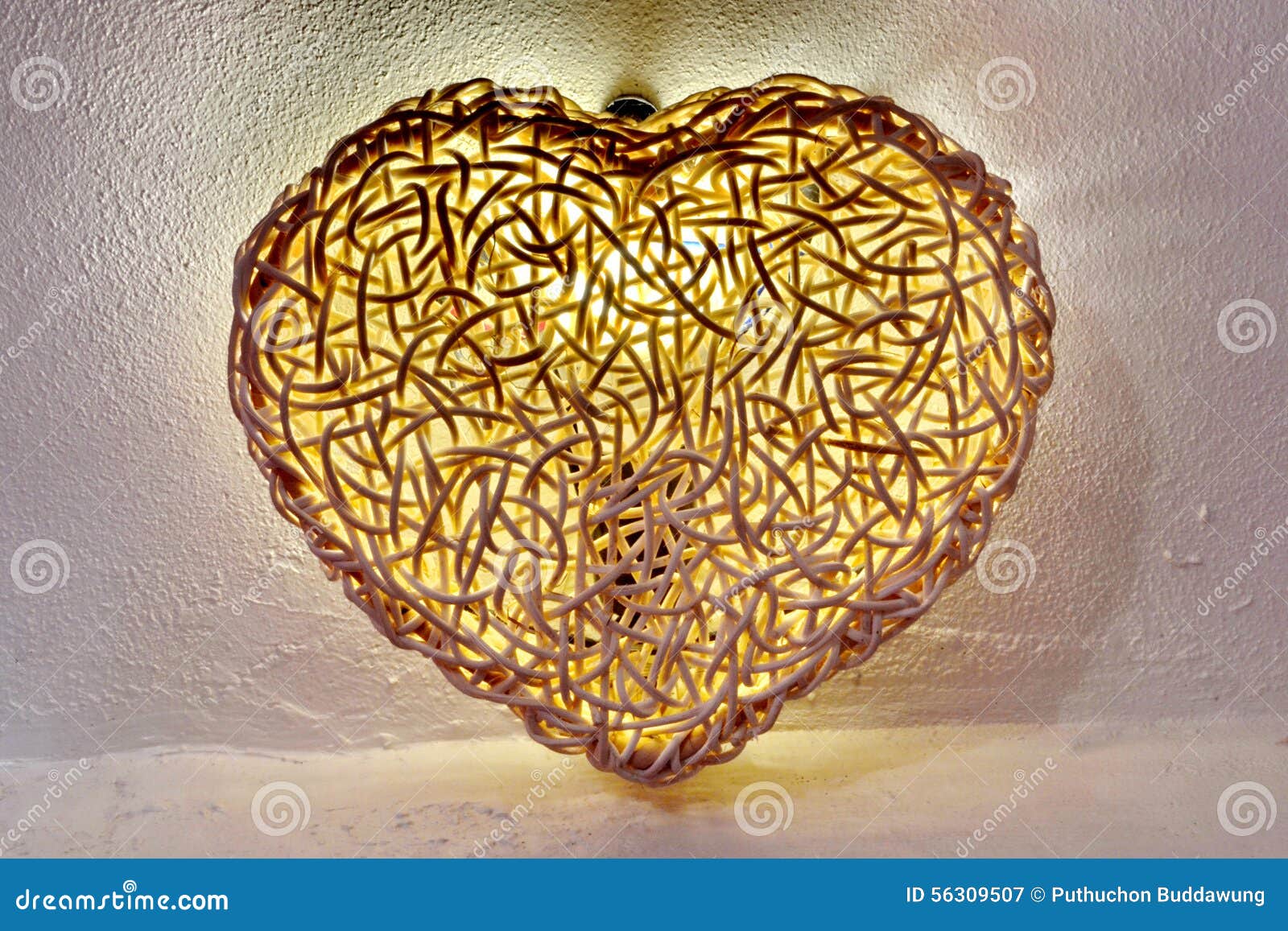 Heart-shaped lamps stock image. Image of inside, romantic - 56309507