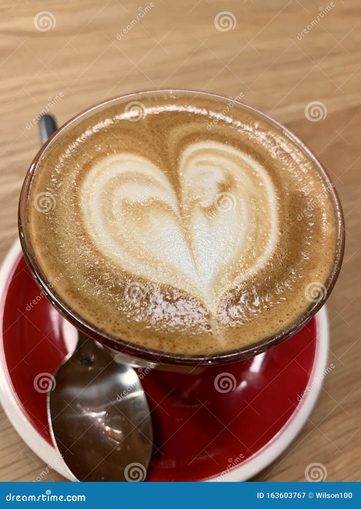 Heart shaped Latte art stock image. Image of artwork - 163603767