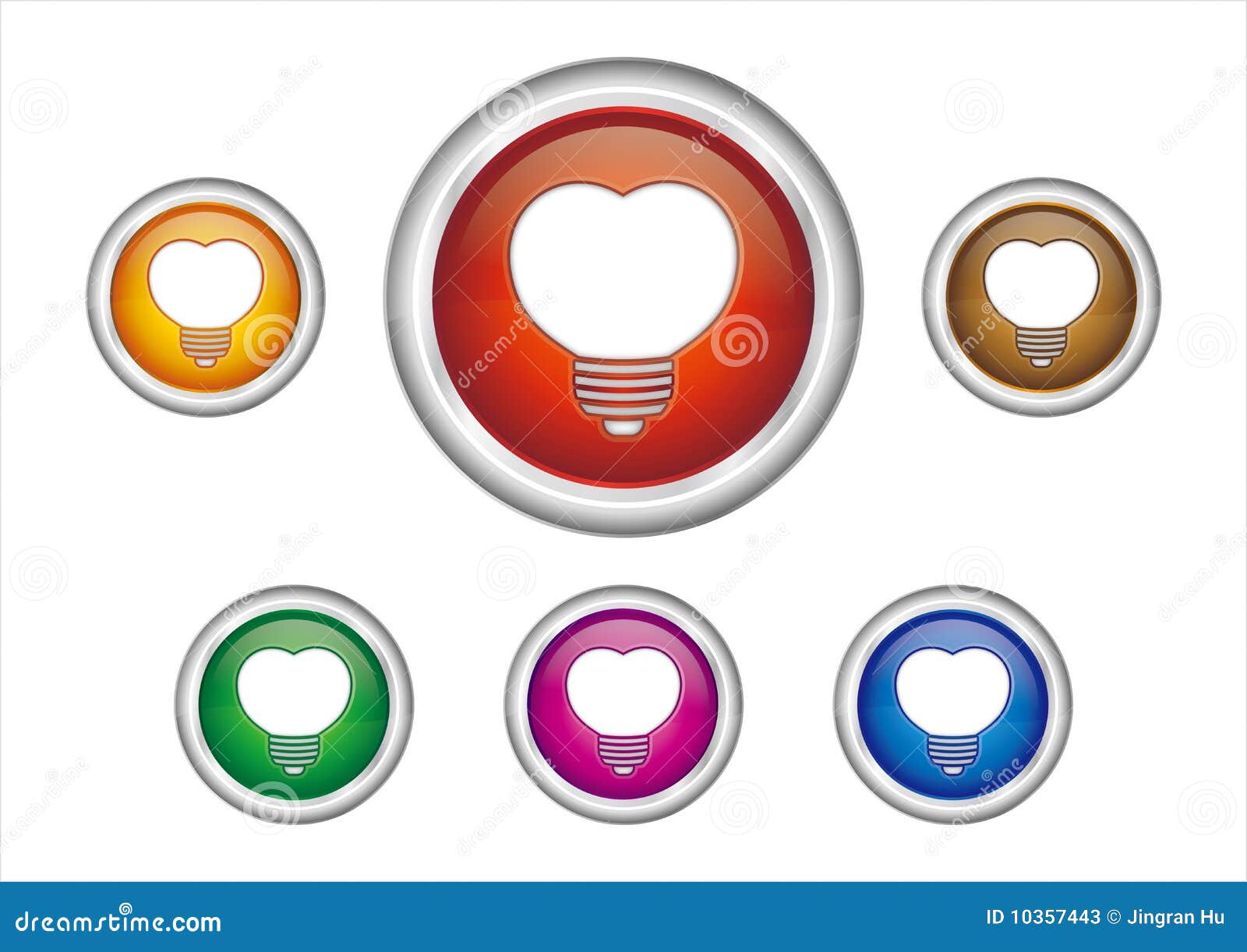 Heart-shaped Light Bulb Icon Stock Vector - Illustration of glossy ...