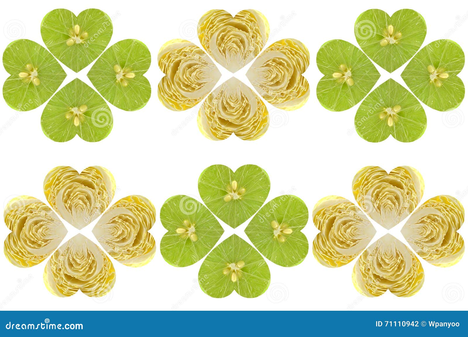 Heart Shaped Lime and Cabbage Stock Illustration - Illustration of ...