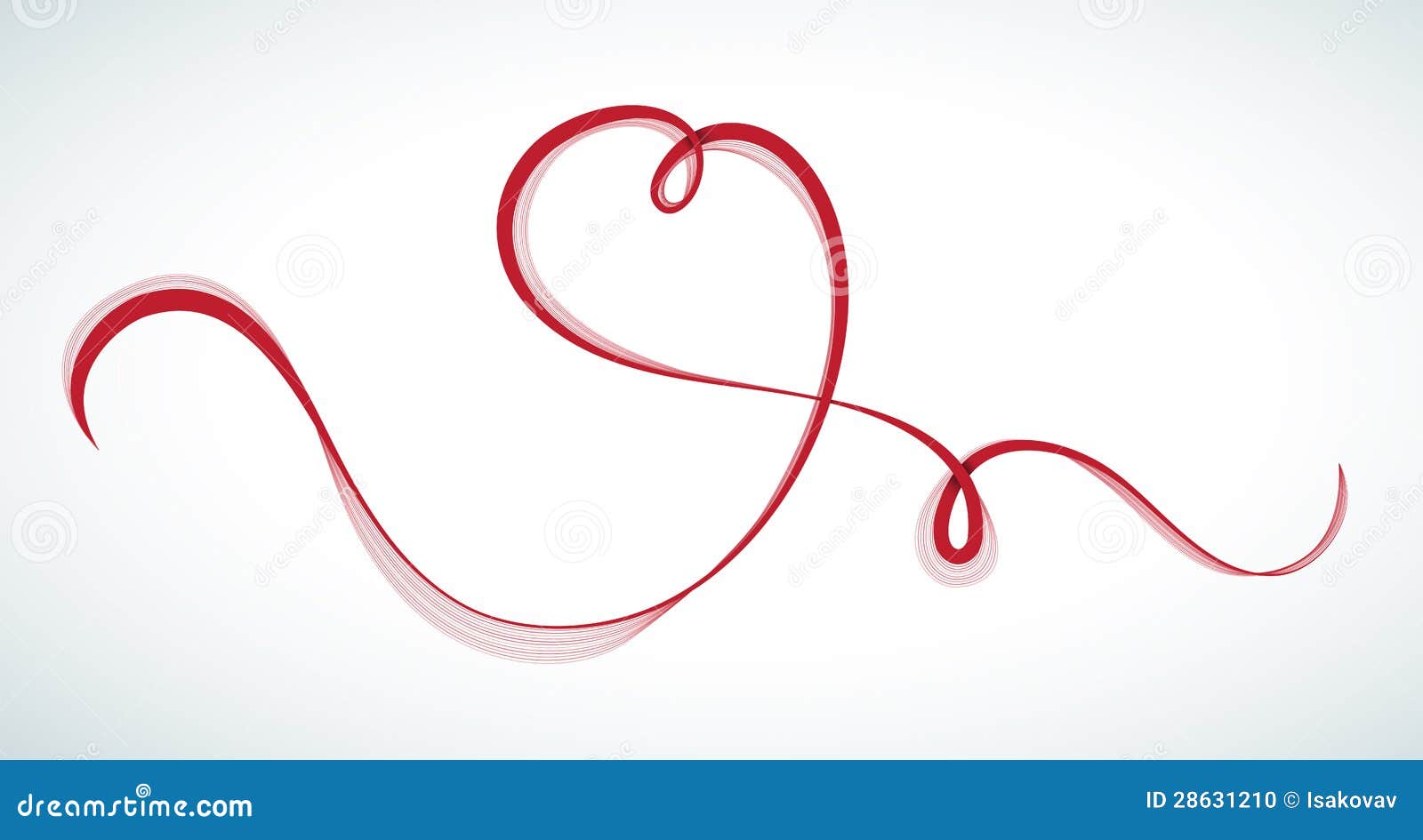 Heart shaped line stock vector. Illustration of valentines - 28631210