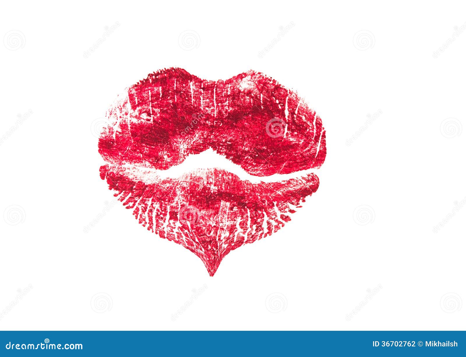 Heart shaped lips print stock photo. Image of detail - 36702762