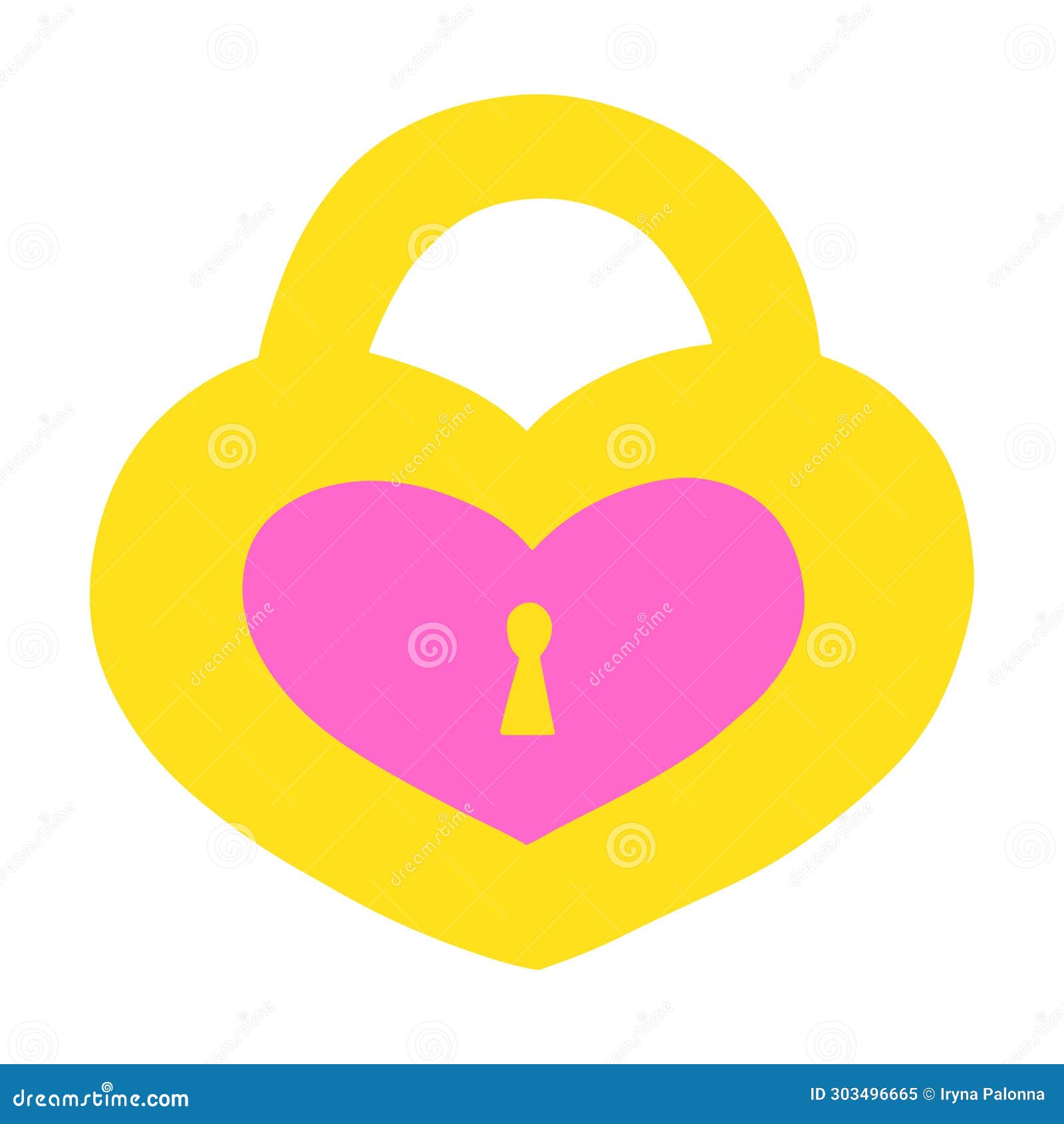 Heart-shaped Lock, Cute Simple Illustration, Vector Stock Vector ...