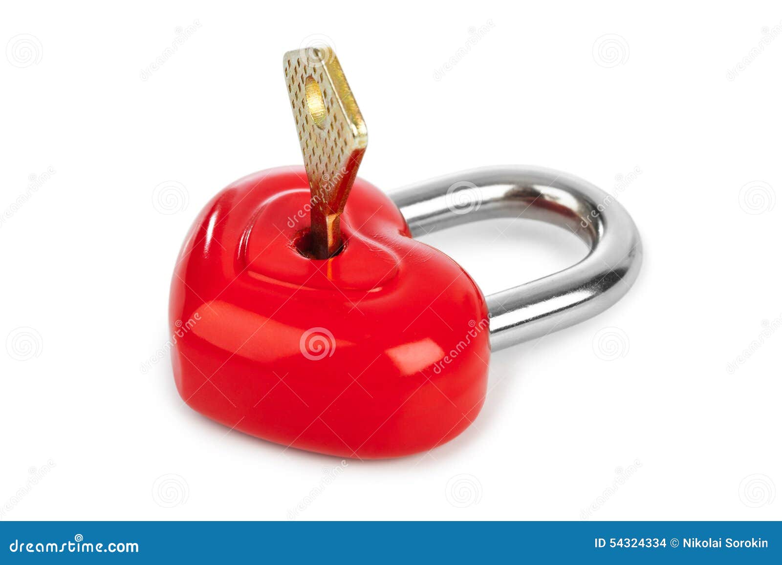 Heart shaped lock and key stock photo. Image of passion - 54324334