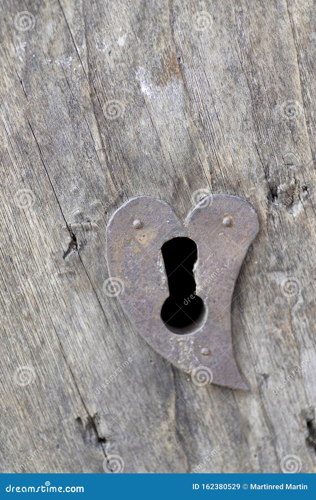 Heart-shaped Lock. Old Door with Lock Stock Image - Image of keyhole ...