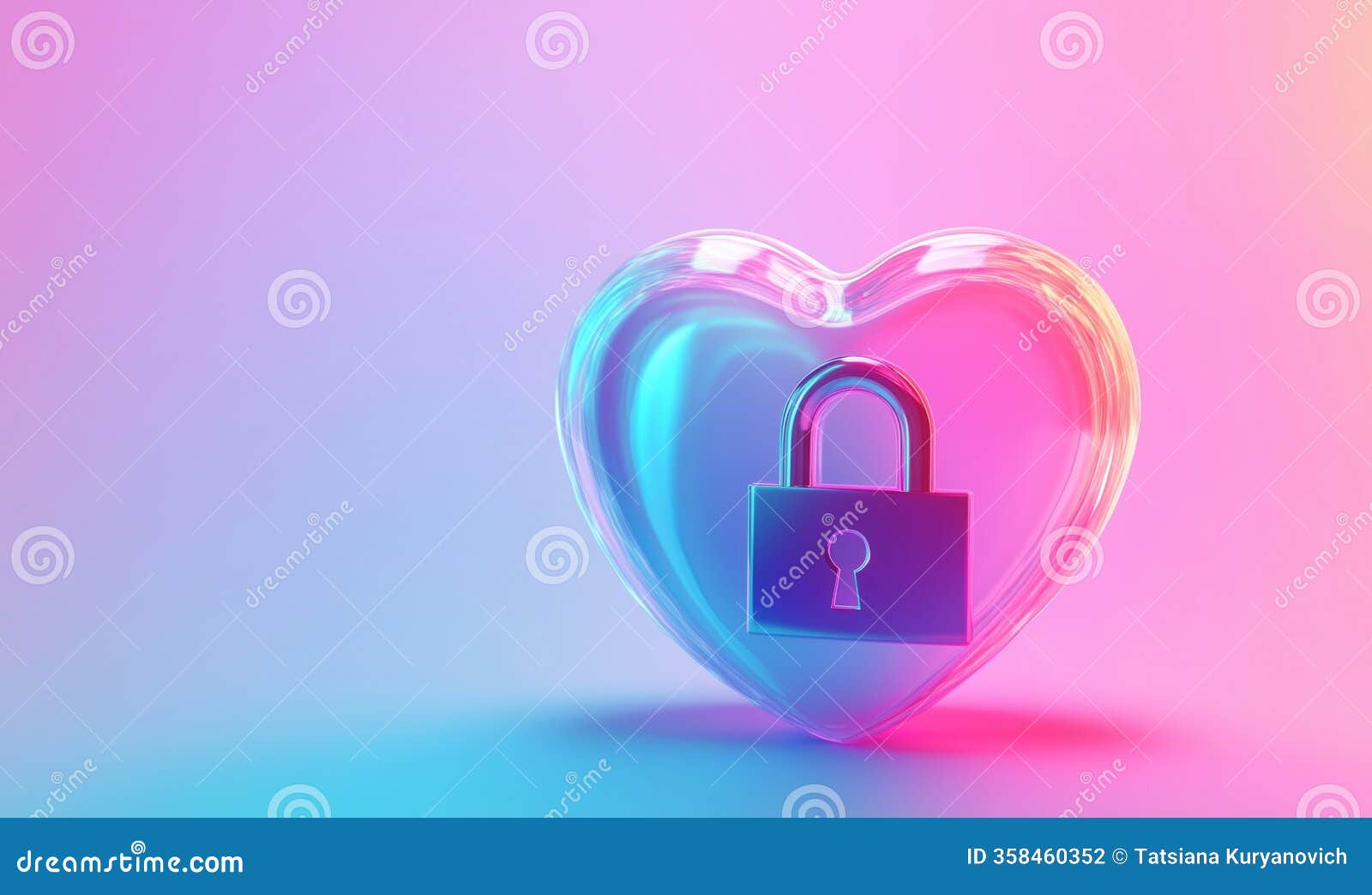 Heart-shaped Lock Symbolizing Love and Security, Featuring a ...