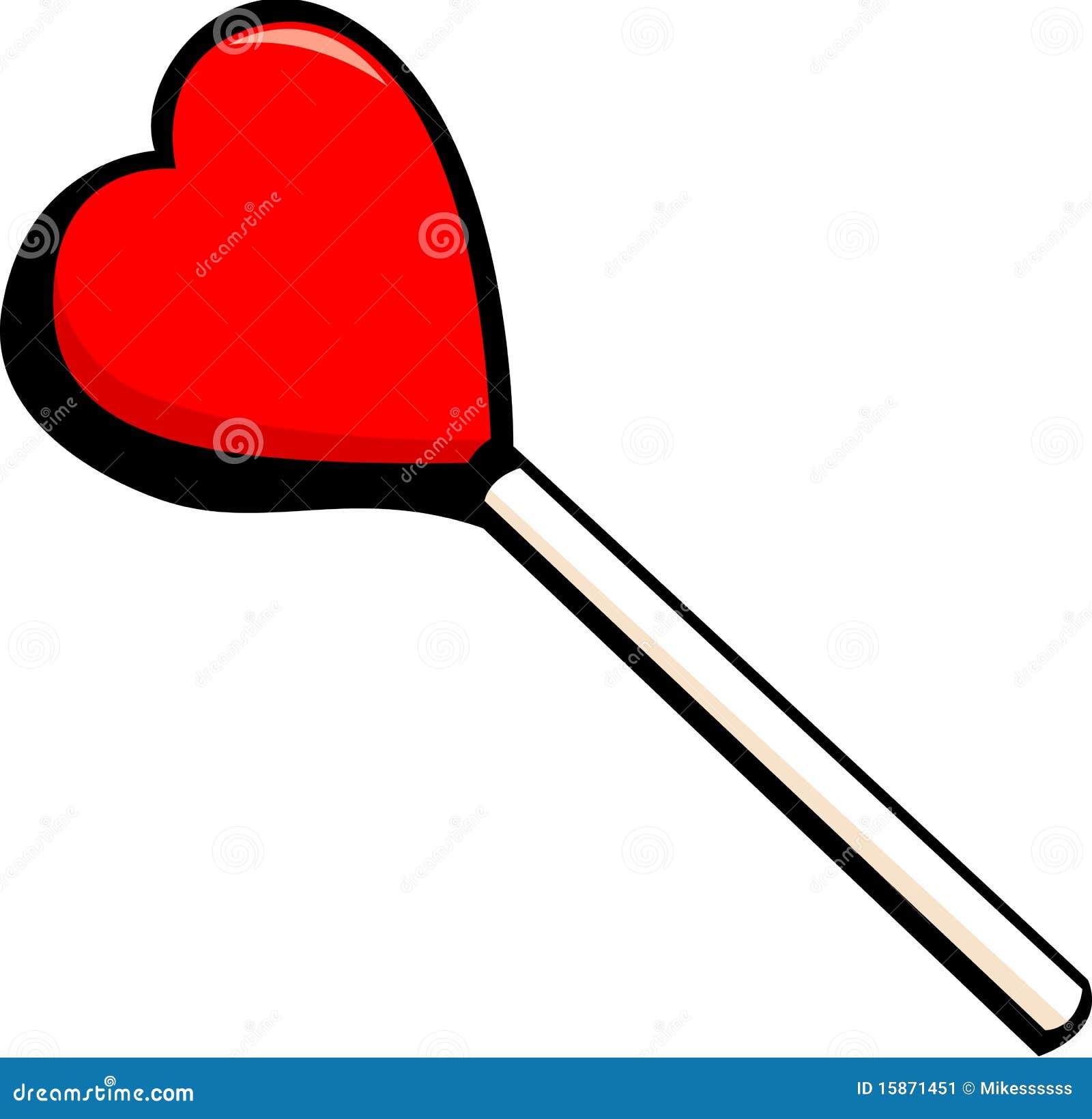 Heart Shaped Lollipop Candy Vector Illustration Stock Vector ... Heart Shaped Lollipop Candy Vector Illustration Stock Vector ...