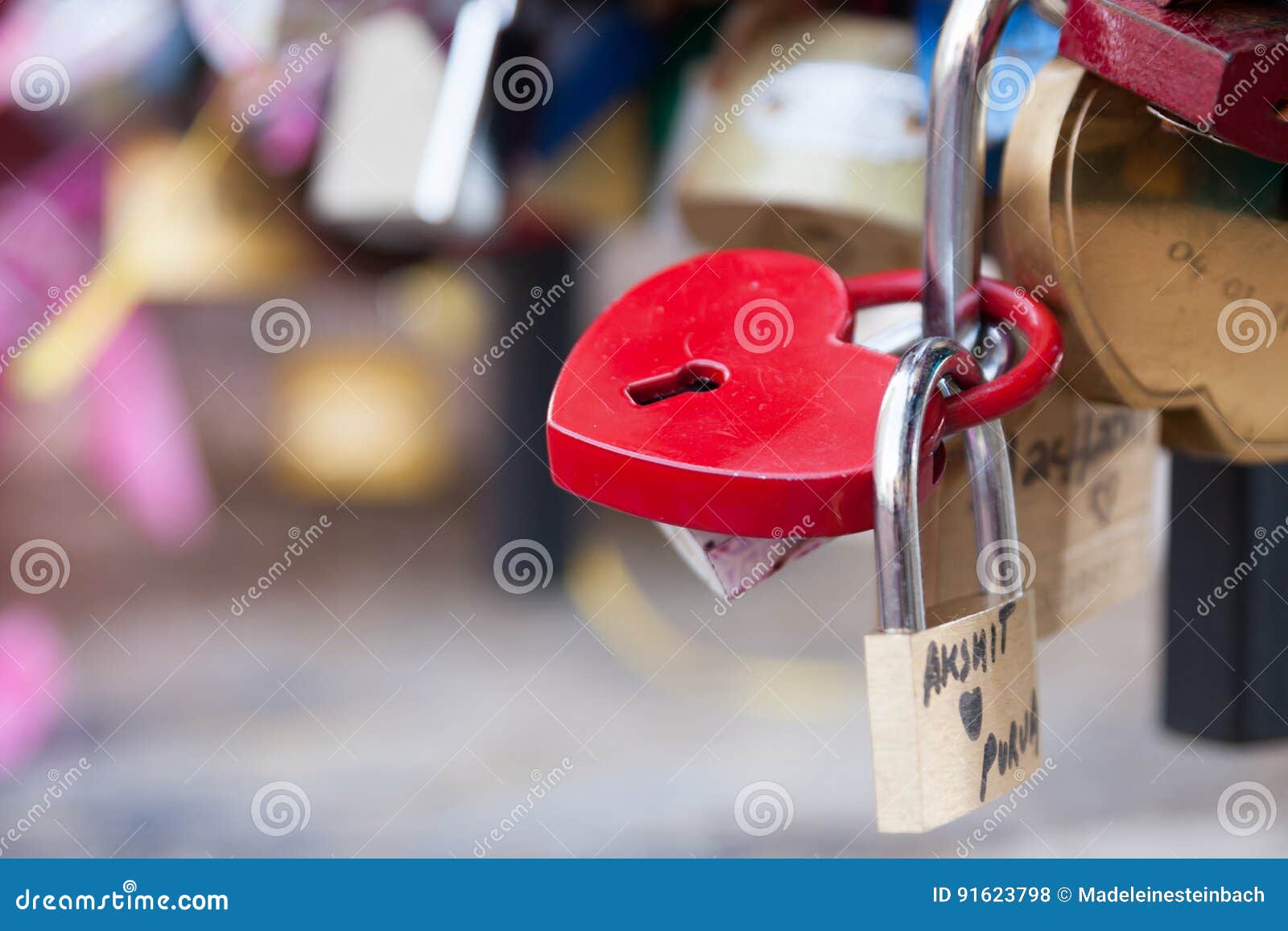 Heart shaped love lock stock photo. Image of symbol, traditional - 91623798