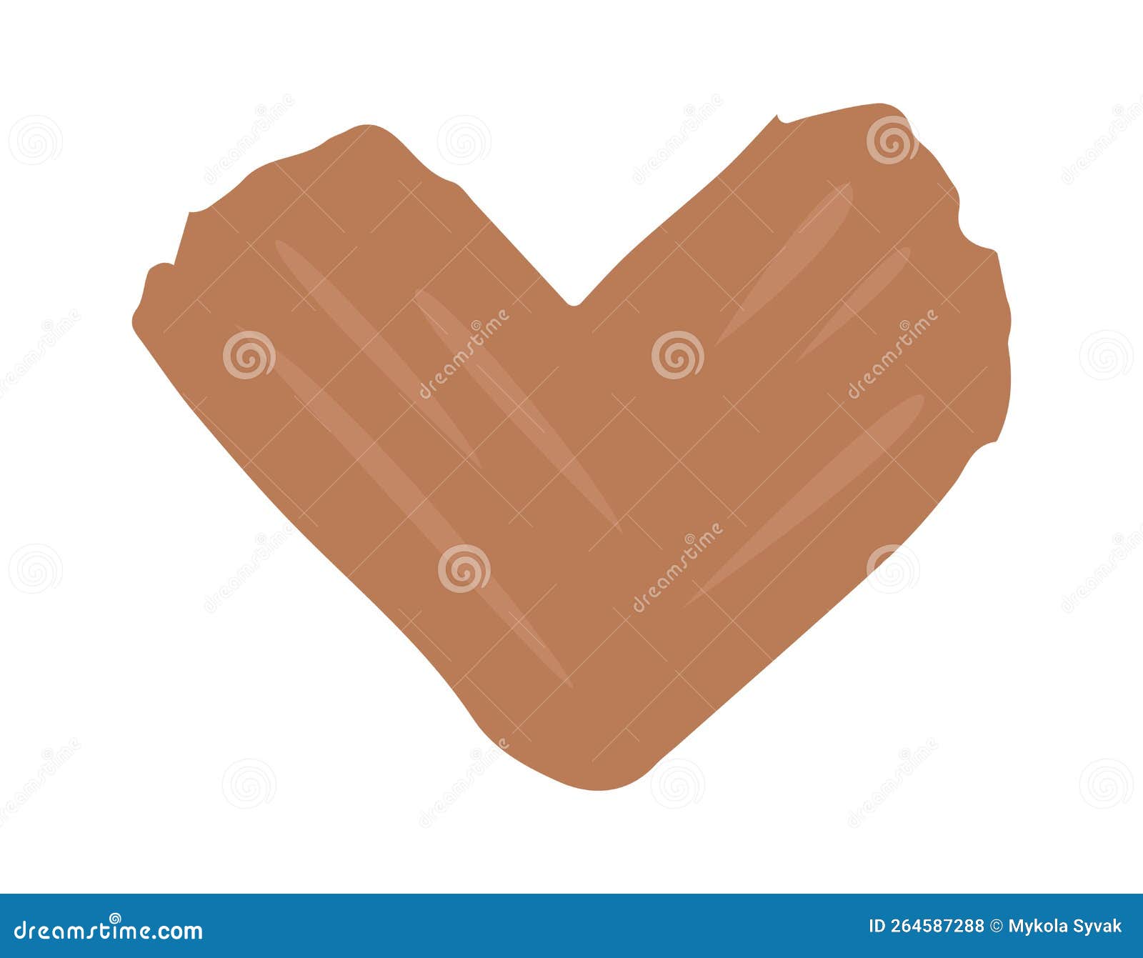 Heart Shaped Makeup Strokes Flat Icon Stock Vector - Illustration of ...