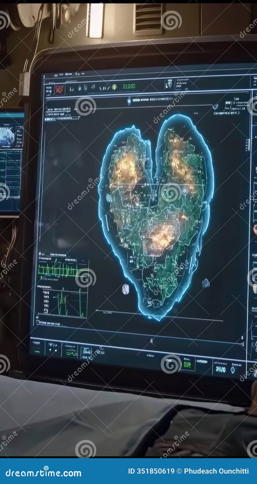 Heart-Shaped Map Display with Data Visualization and Technology ...