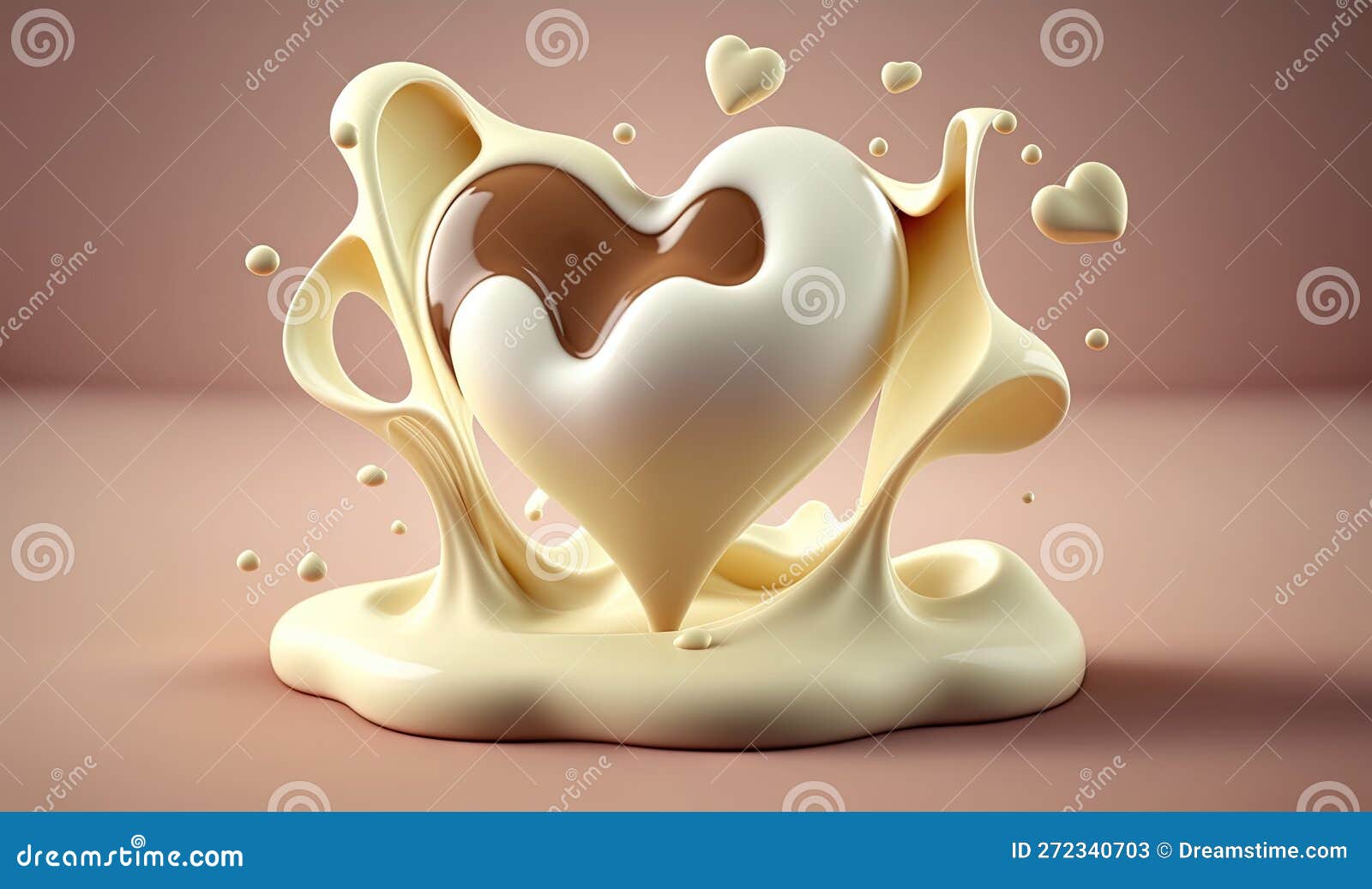 A Heart Shaped Milk Splashing Out of a Milk Jug Stock Illustration ...