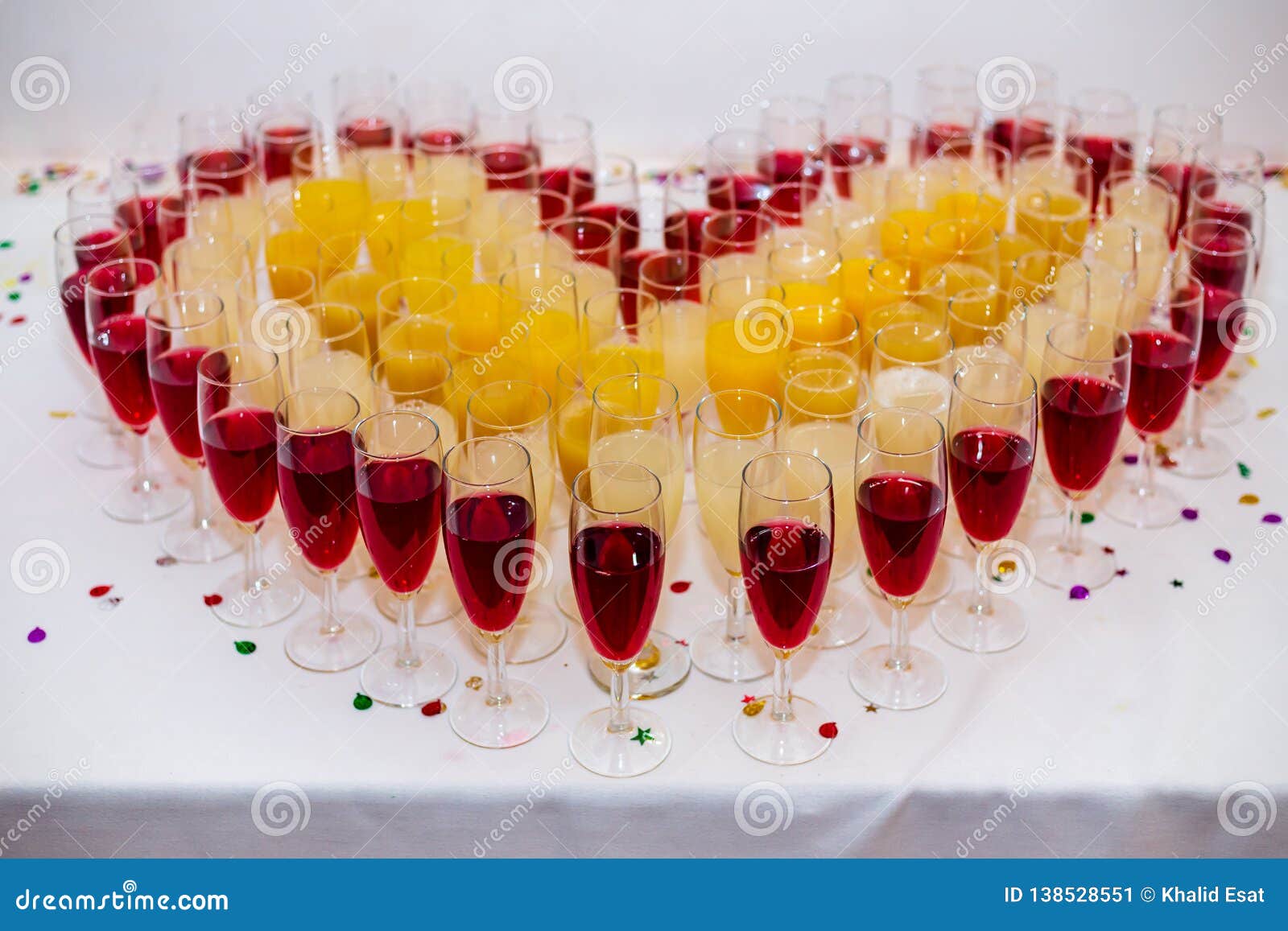 Mocktail Display in Heart Shape Stock Image - Image of sugary, shelf ...