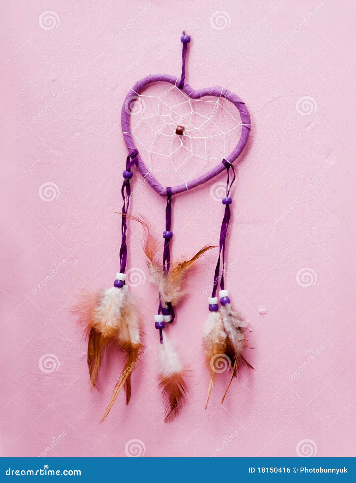 Heart Shaped Native American Dreamcatcher. Stock Photo - Image of ...