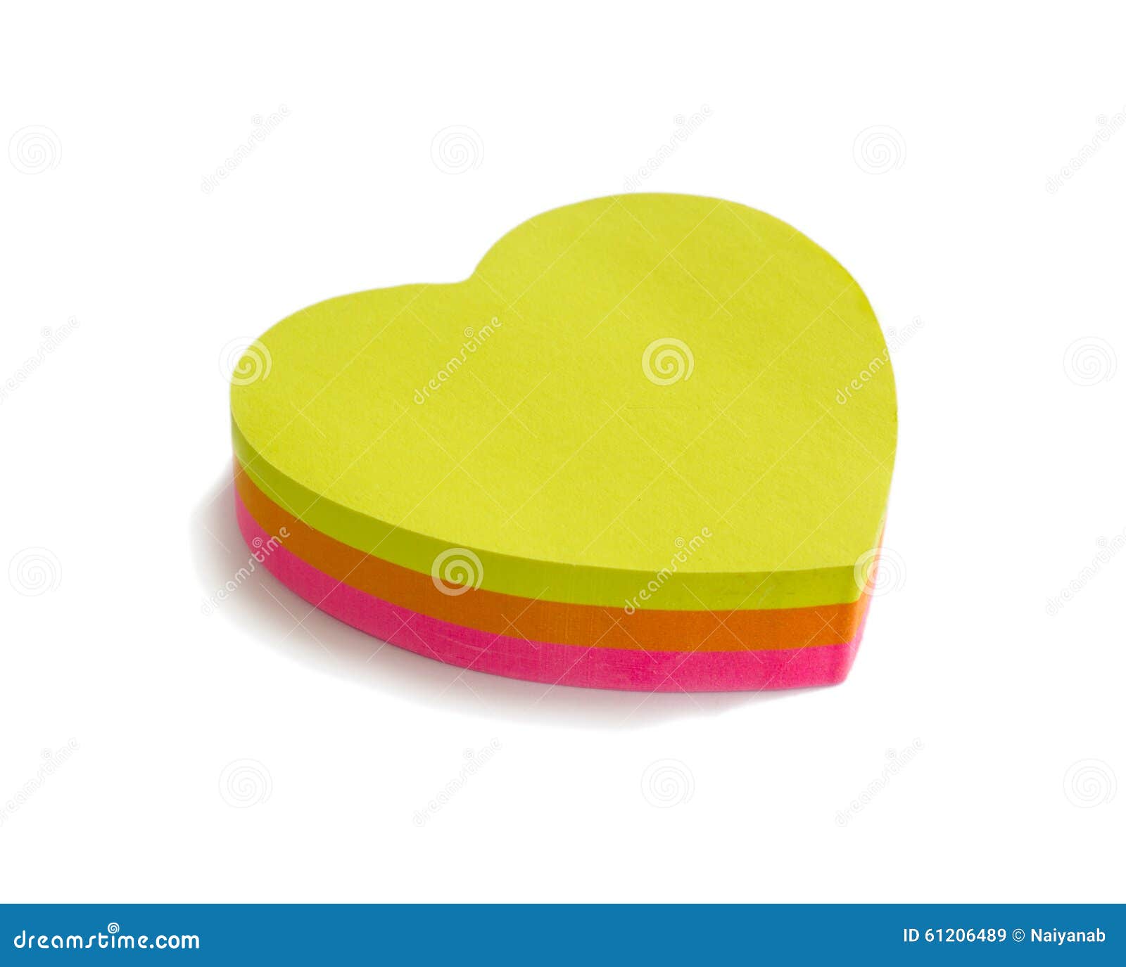 Heart-shaped note paper stock image. Image of stationery - 61206489