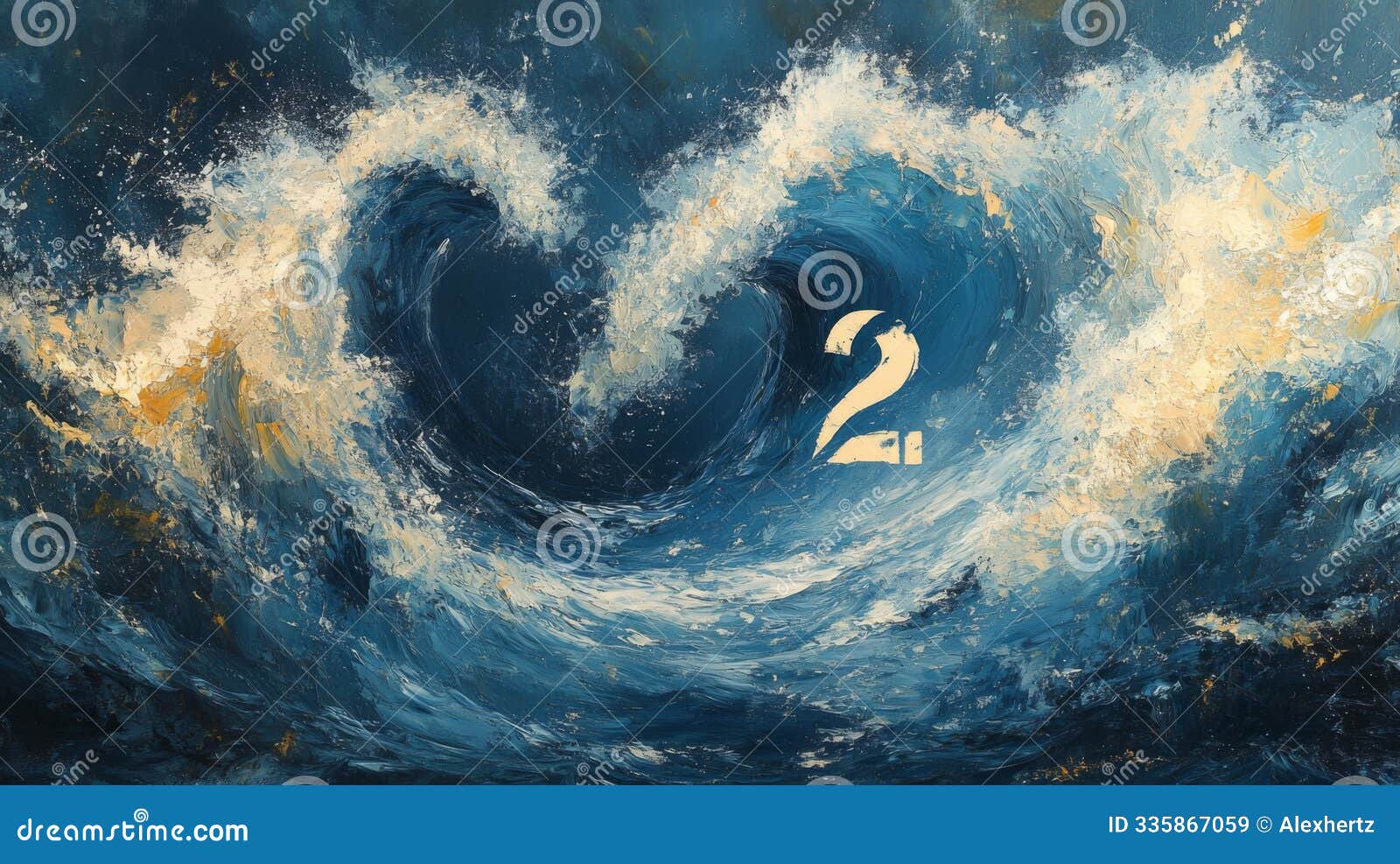Heart-Shaped Ocean Wave with Number 2 Stock Image - Image of water ...