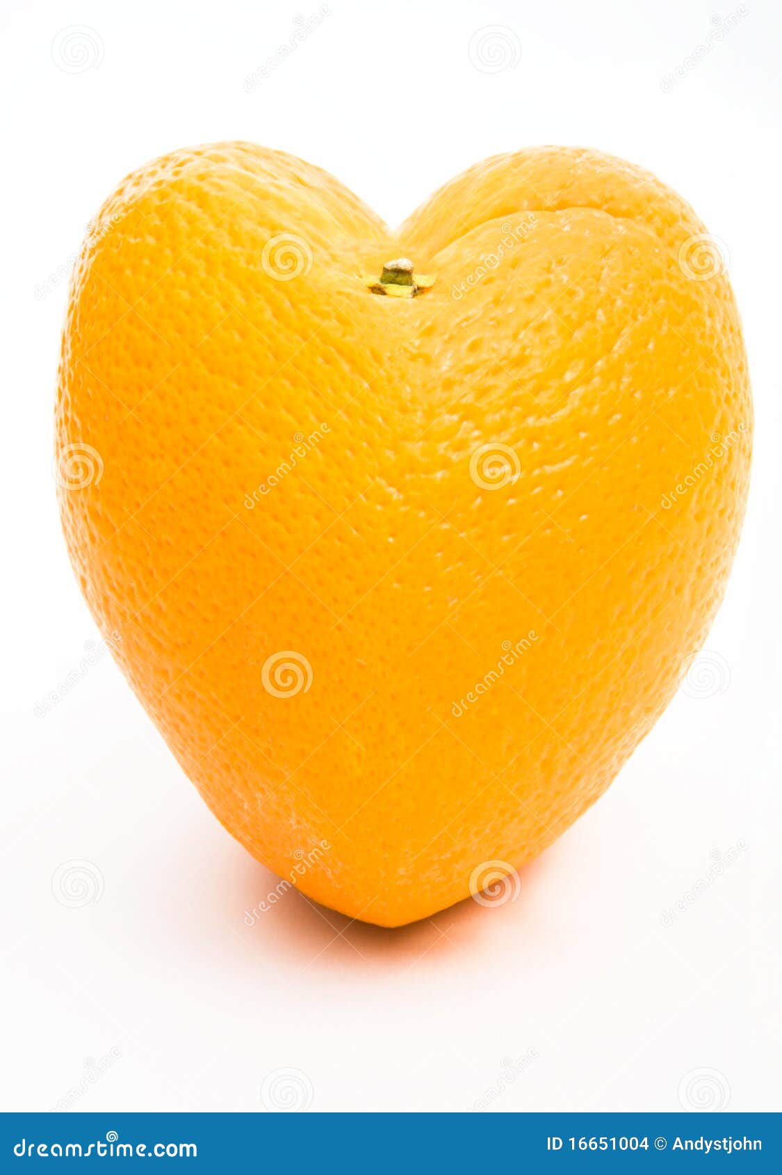 Heart Shaped Orange stock photo. Image of white, isolated - 16651004