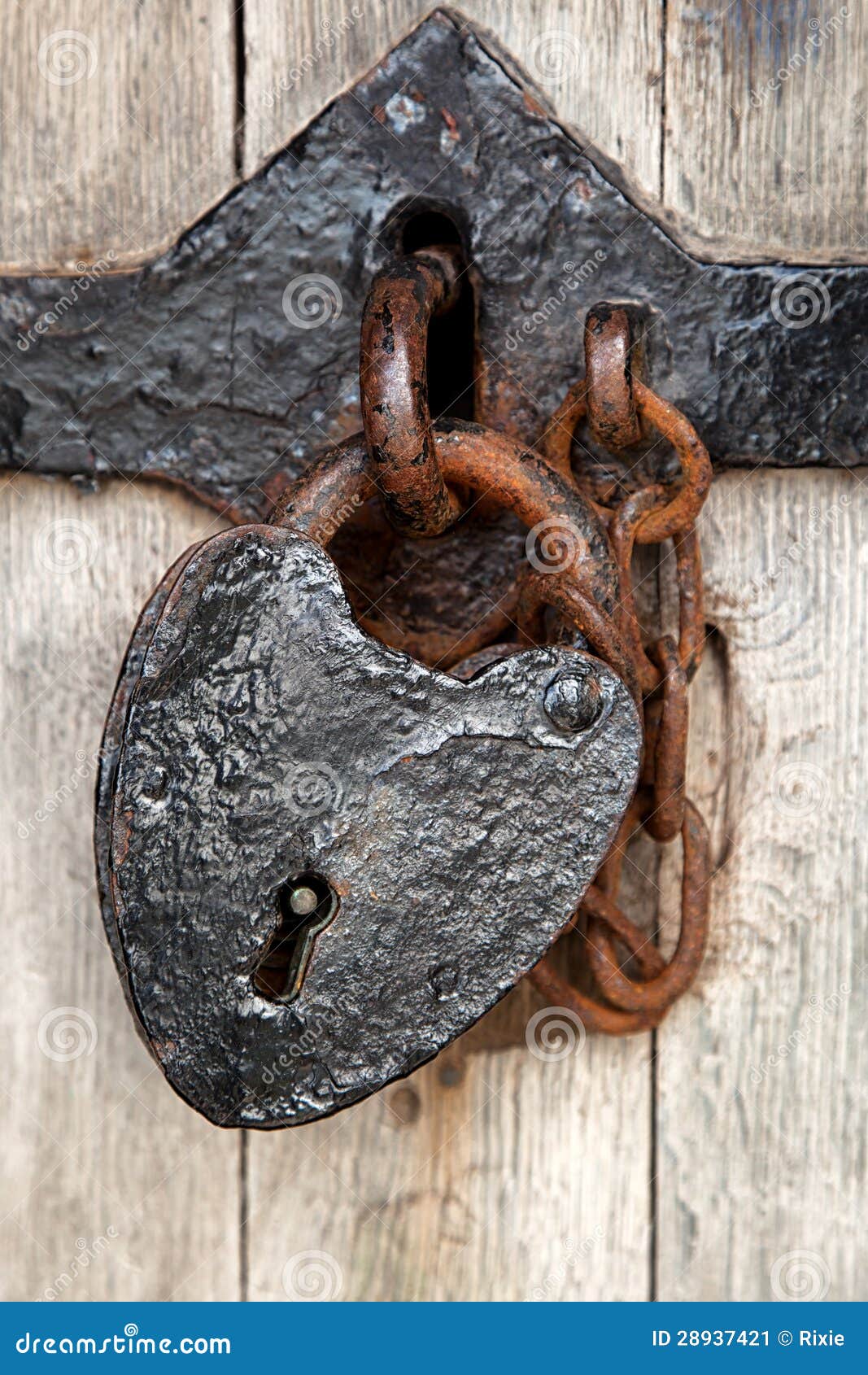 Heart shaped padlock stock image. Image of aged, antique - 28937421