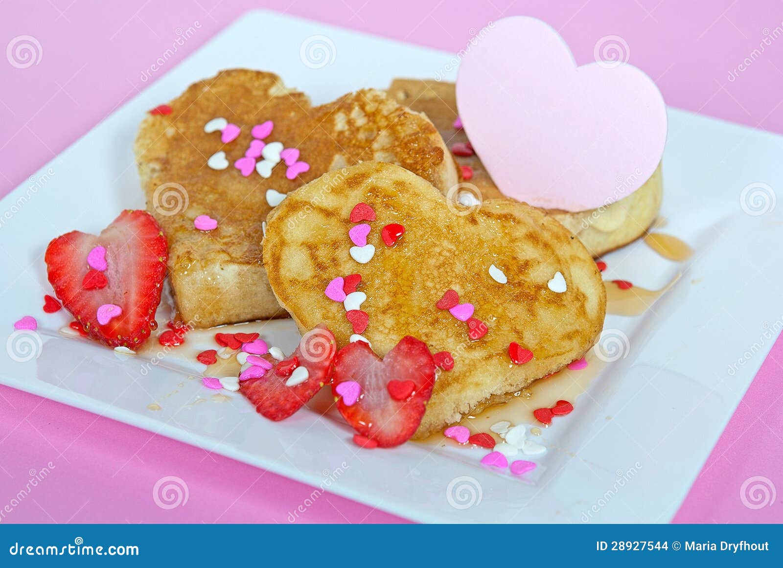Heart shaped pancakes stock photo. Image of square, white - 28927544