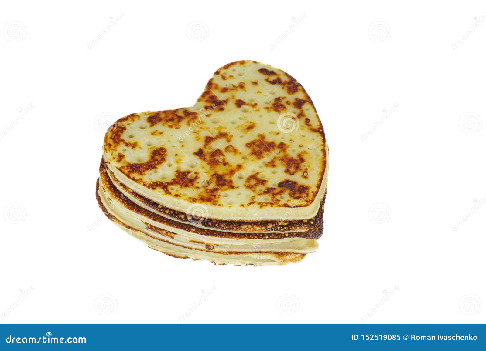 Heart-shaped pancakes stock image. Image of tasty, domestic - 152519085