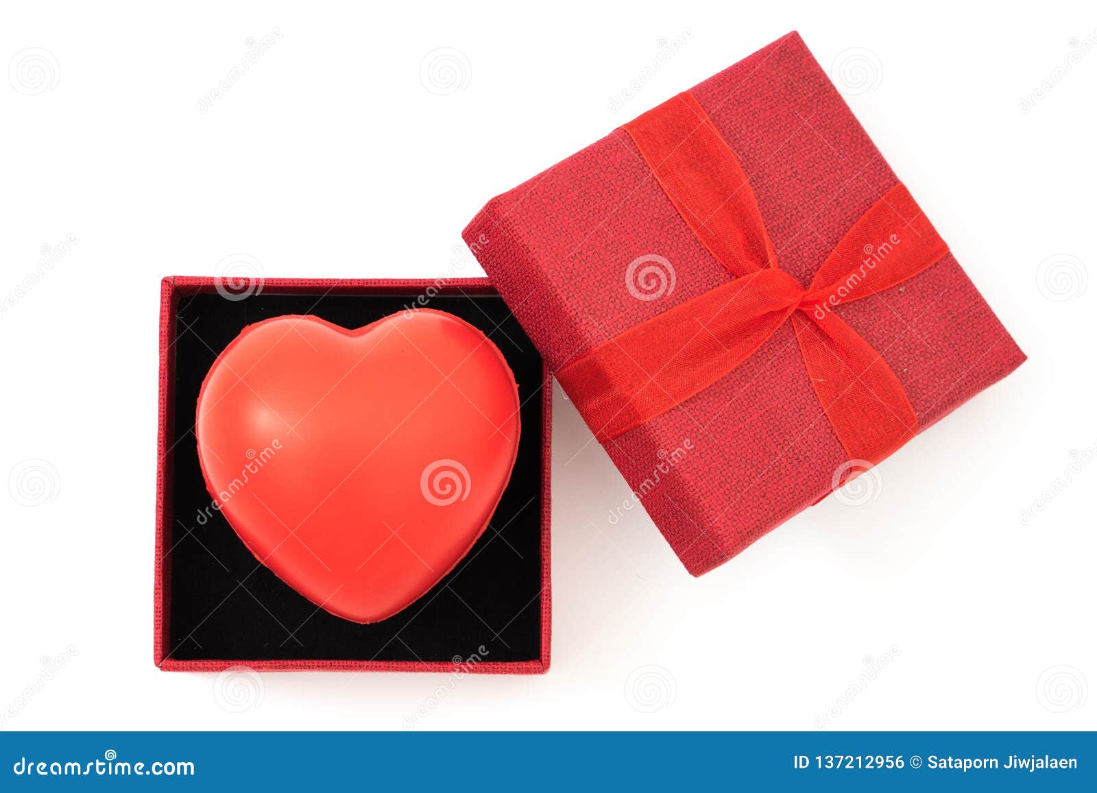 Heart Shaped in Paper Box with Gift Stock Photo - Image of valentine ...