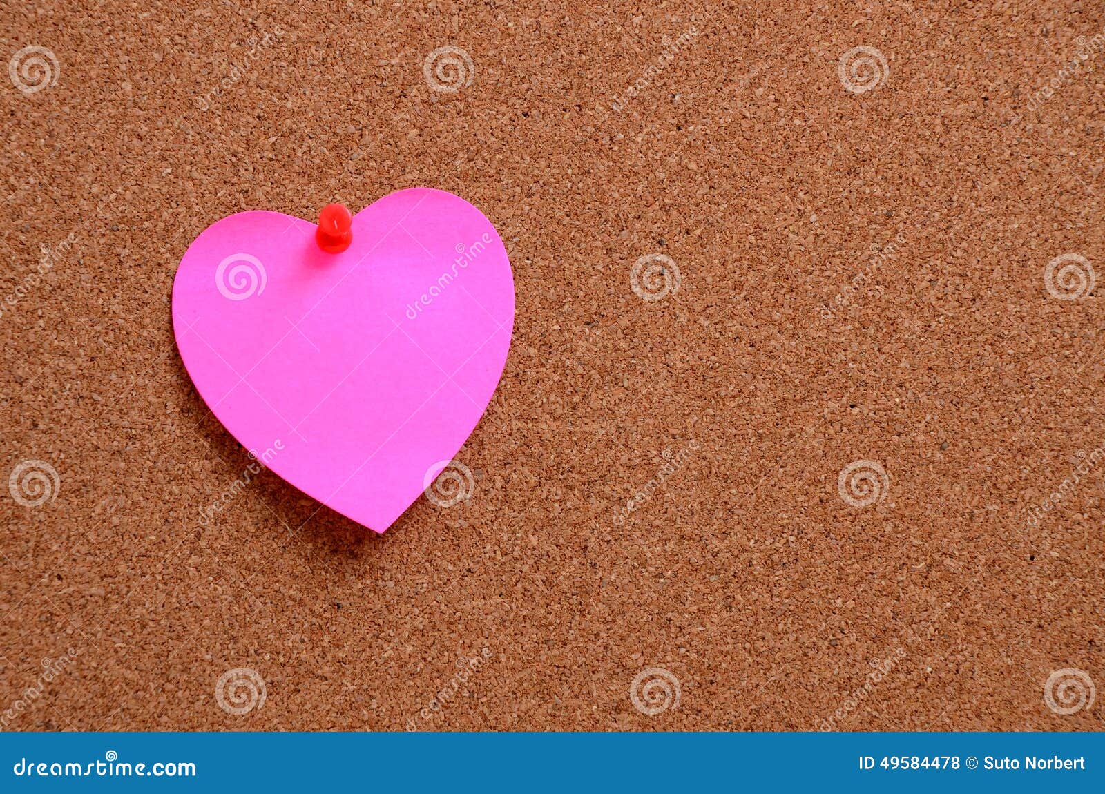 Heart Shaped Paper Notes with Envelope Stock Photo - Image of thumbtack ...