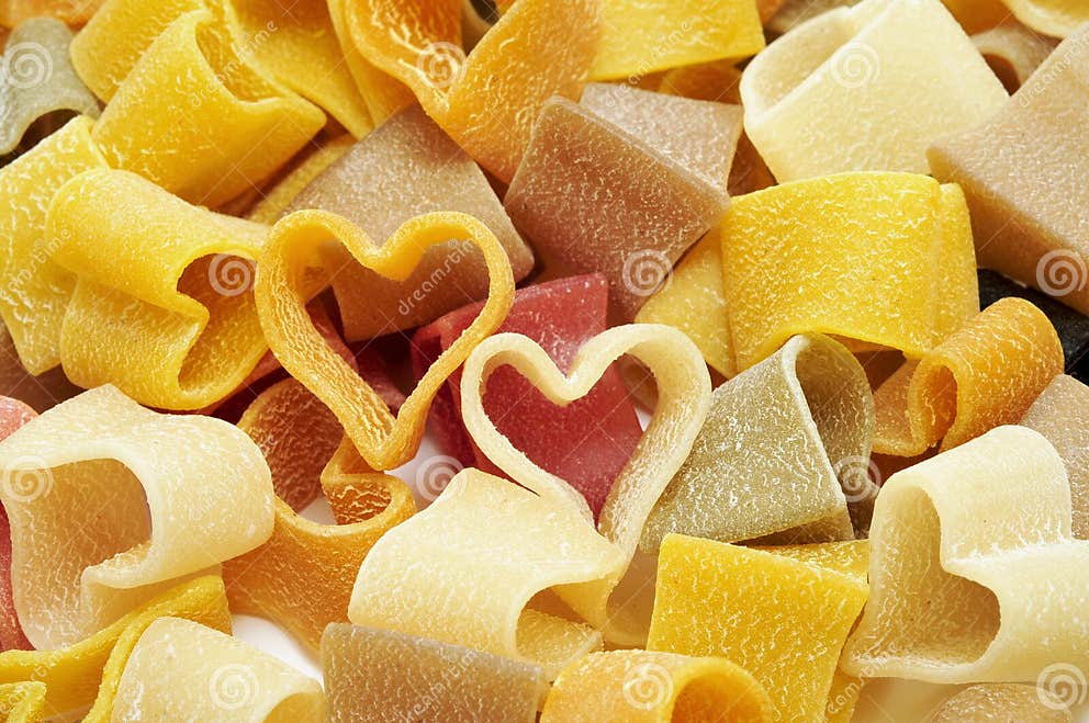 Heart shaped pasta stock image. Image of nutrition, nutritious - 17670793