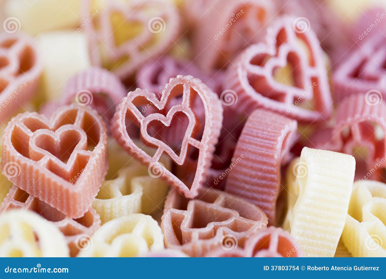 Heart shaped pasta stock photo. Image of dinner, background - 37803754