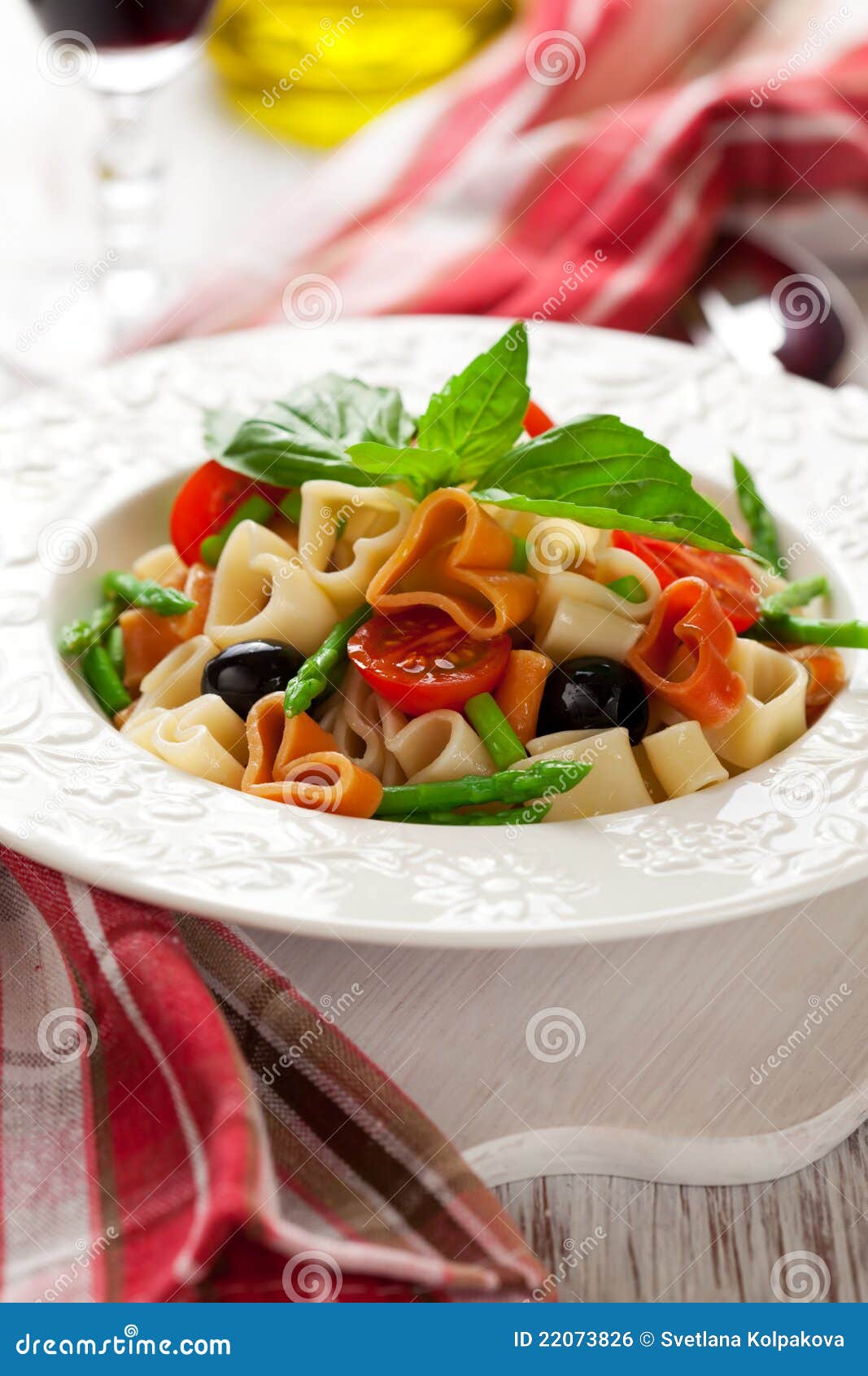 Heart-shaped Pasta With Vegetables Stock Photo - Image of dinner ...