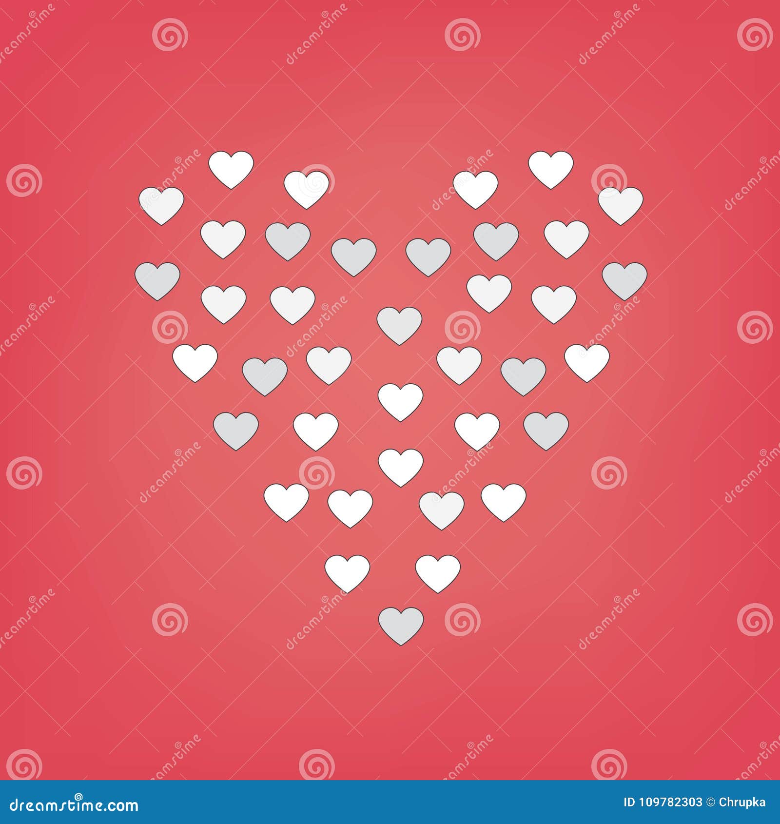 Heart-shaped pattern stock vector. Illustration of passion - 109782303
