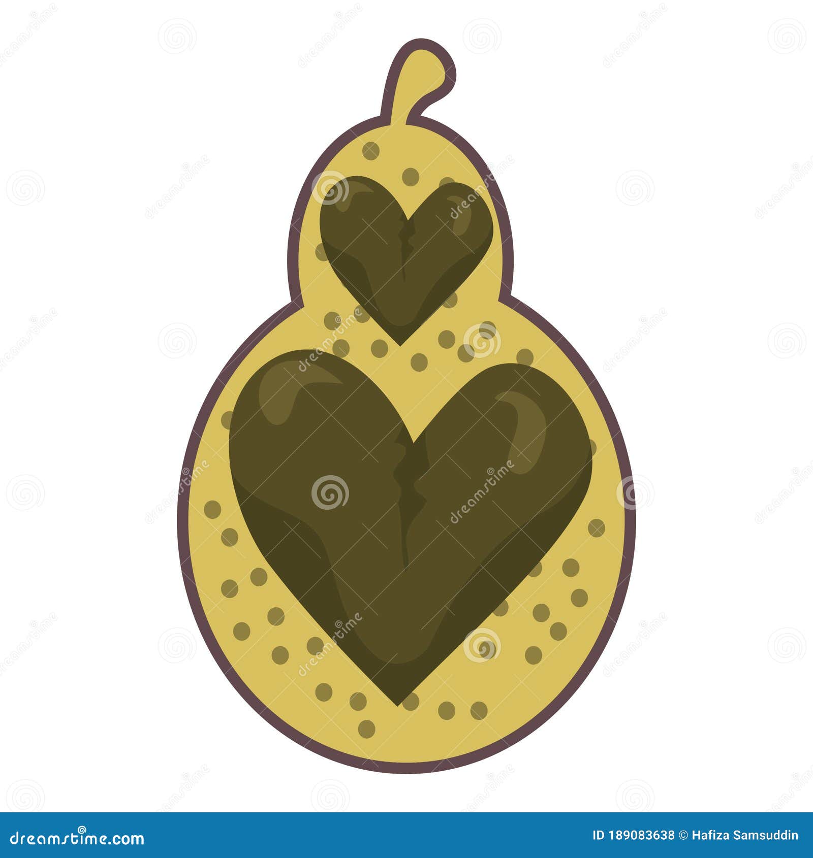Heart Shaped Pear. Vector Illustration Decorative Design Stock Vector ...