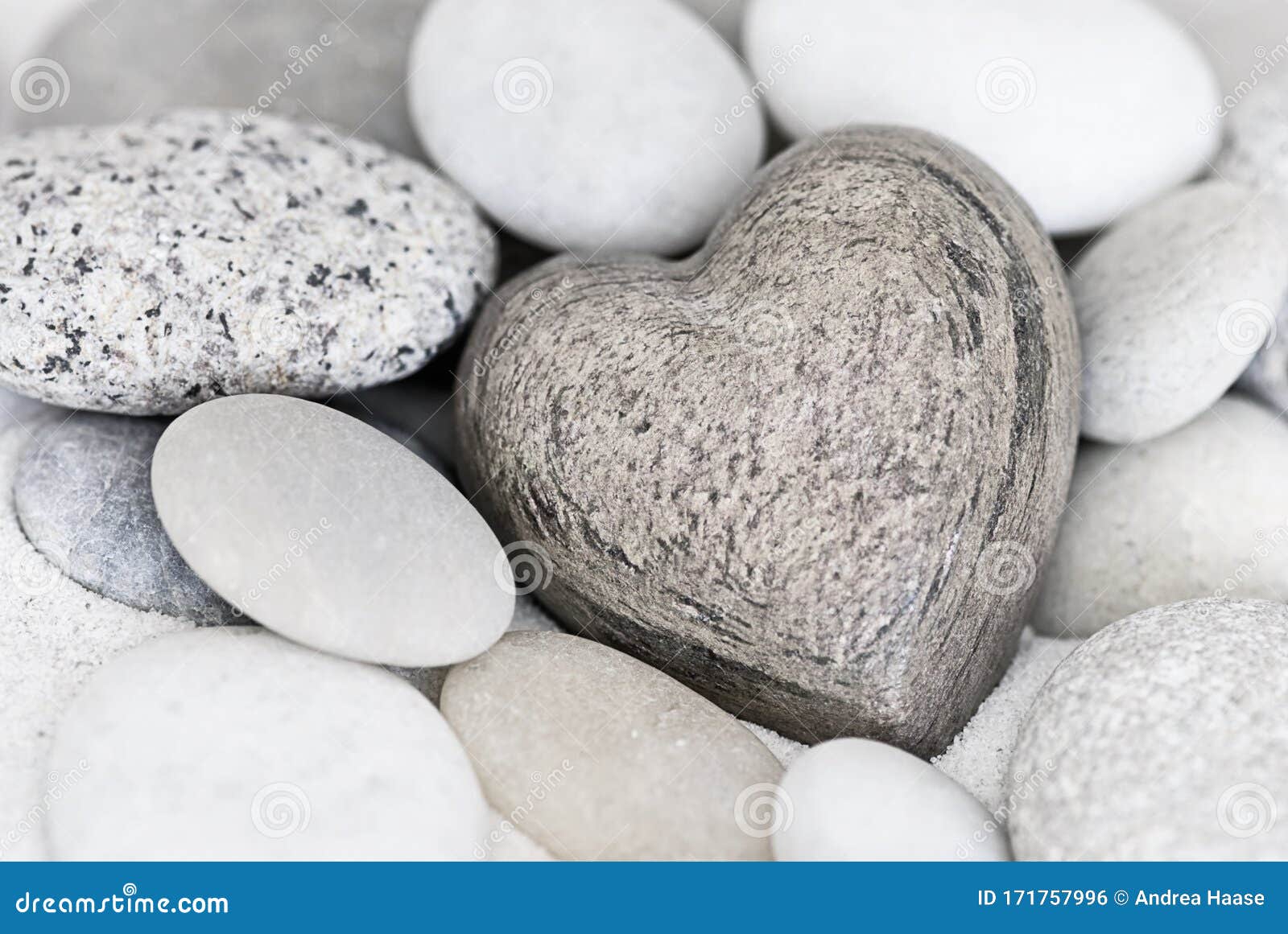 Heart Shaped Pebble Still Life Stock Photo - Image of massive, light ...