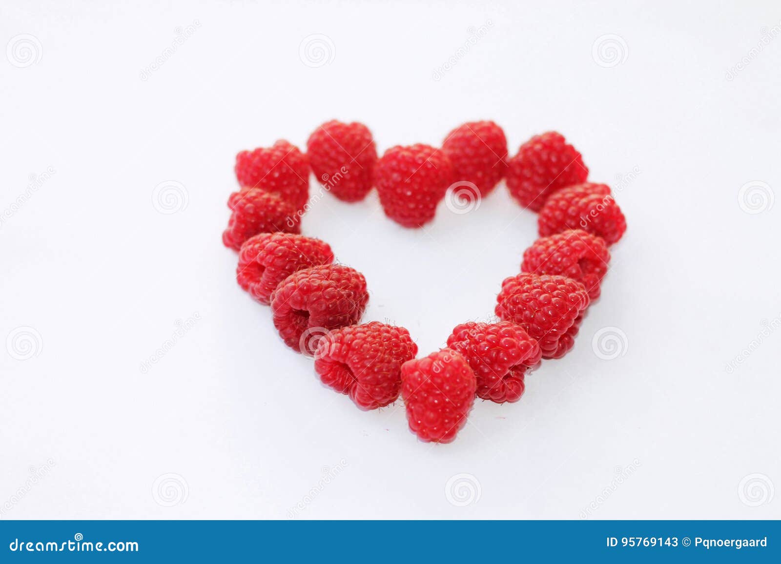 Heart-shaped Pile of Raspberries Stock Image - Image of sweet ...