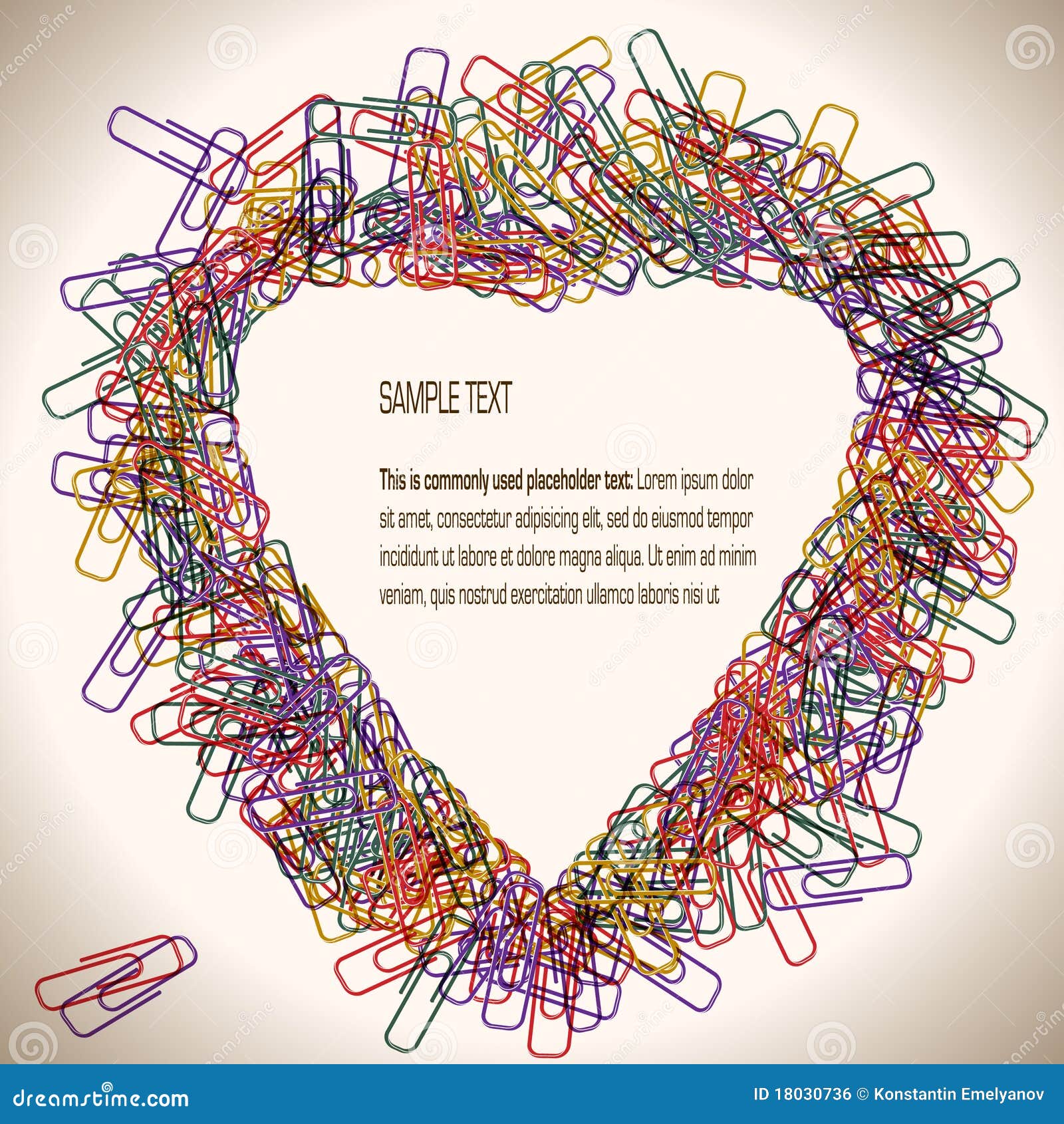 Heart-shaped Pile of Staples Stock Vector - Illustration of shape ...