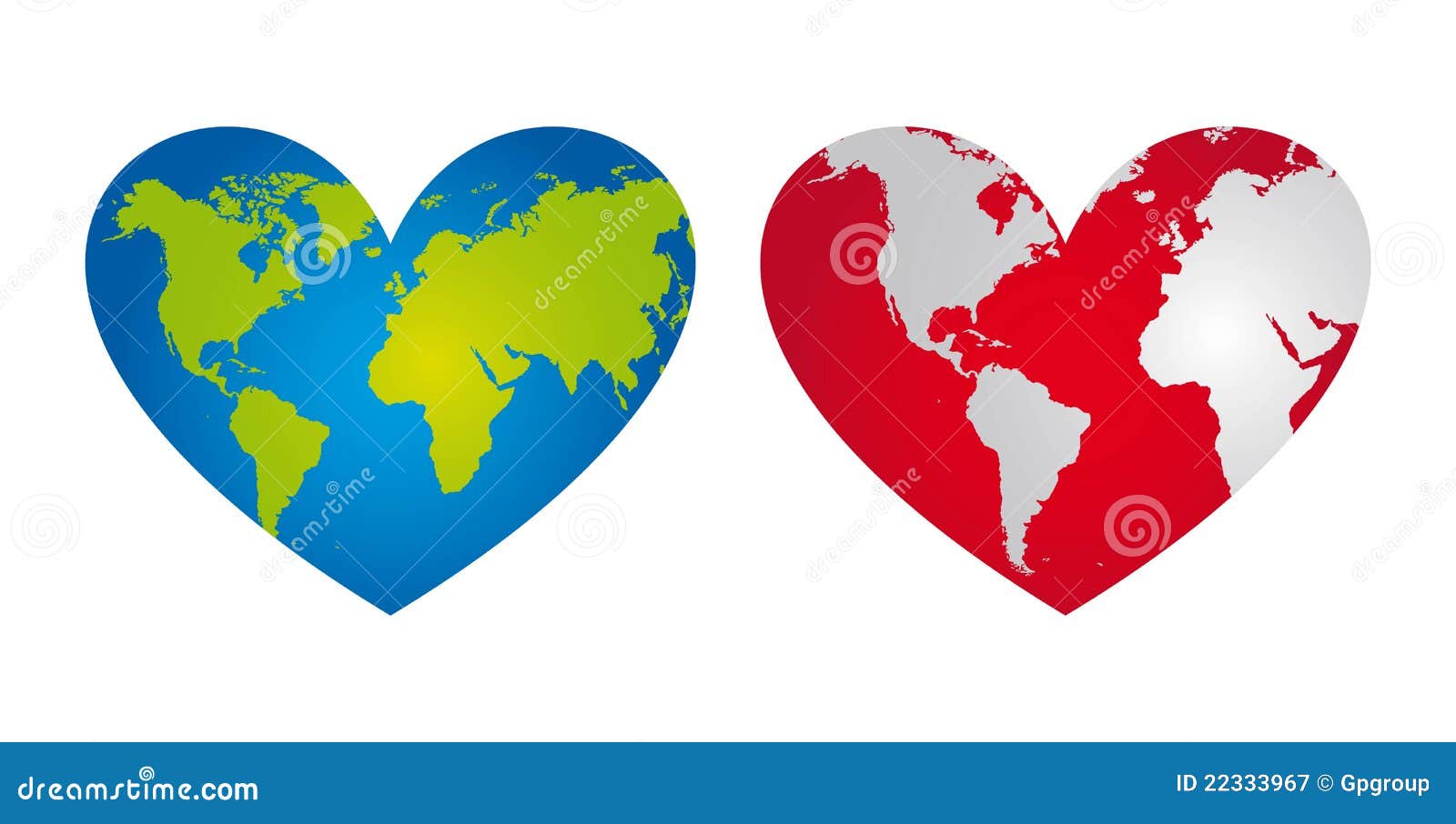 Heart-shaped planet stock vector. Illustration of continent - 22333967