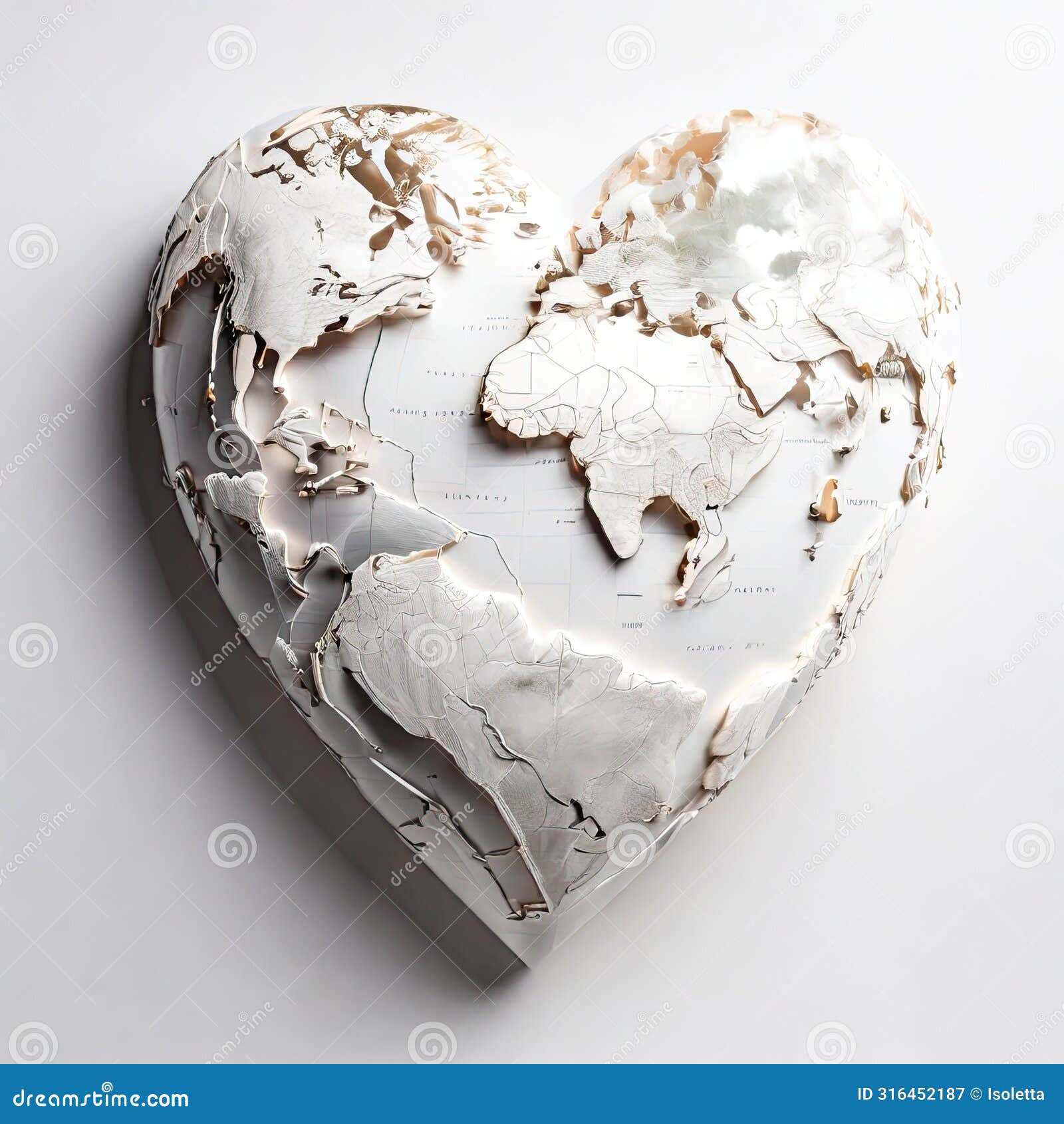 Heart-shaped Planet Earth Illustration Stock Illustration ... Heart-shaped Planet Earth Illustration Stock Illustration ...