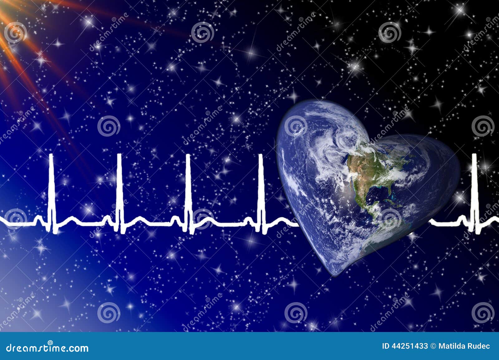 Heart Shaped Planet Earth in Space Stock Image - Image of futuristic ...