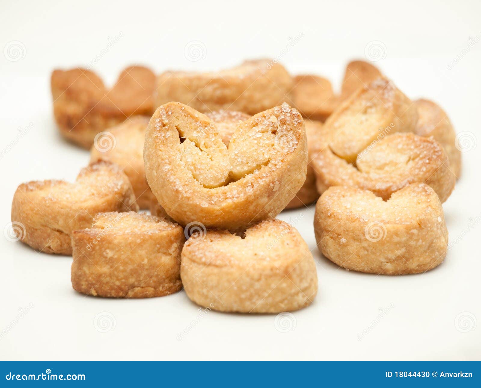 Heart Shaped Puff Pastry Cookies Stock Photo - Image of brown, eating ...
