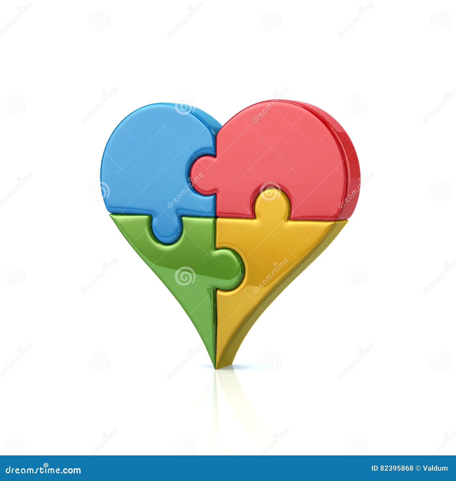 Heart shaped puzzle stock illustration. Illustration of love - 82395868