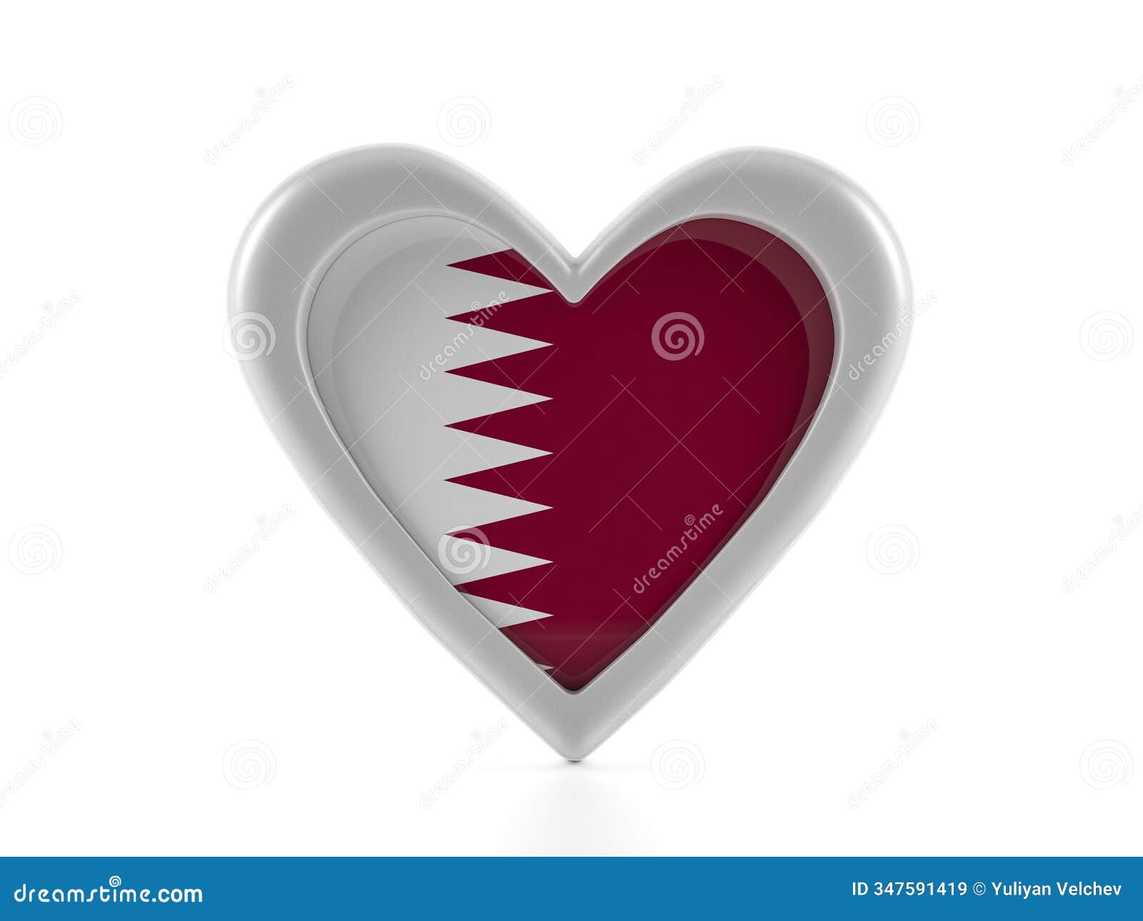 Qatar Flag Background. Qatari Vector Stickers. Love Hearts Symbols ...
