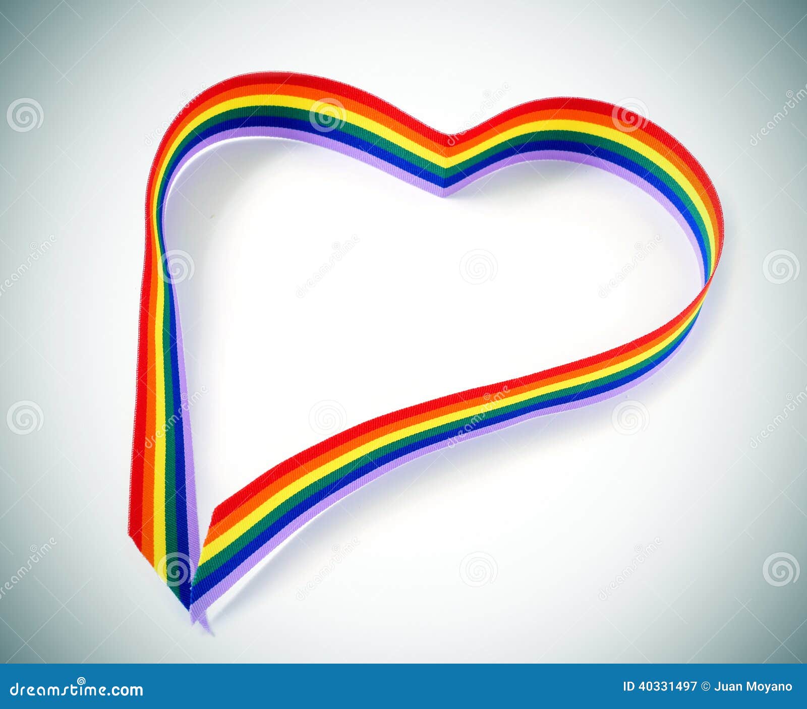 Heart-shaped Rainbow Ribbon Stock Image - Image of community, proud ...