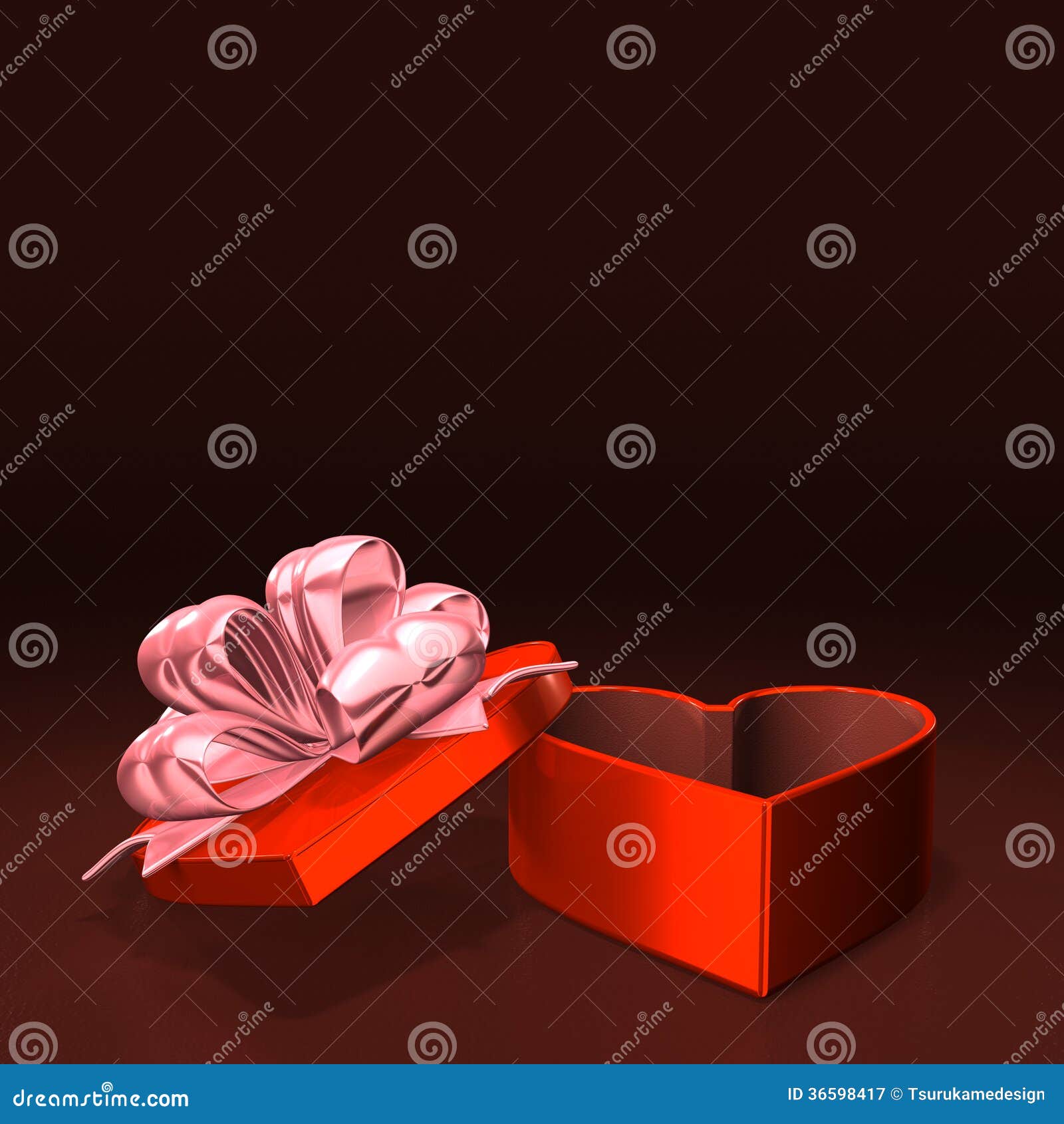 Heart-shaped Red Box with Text Space Stock Illustration - Illustration ...