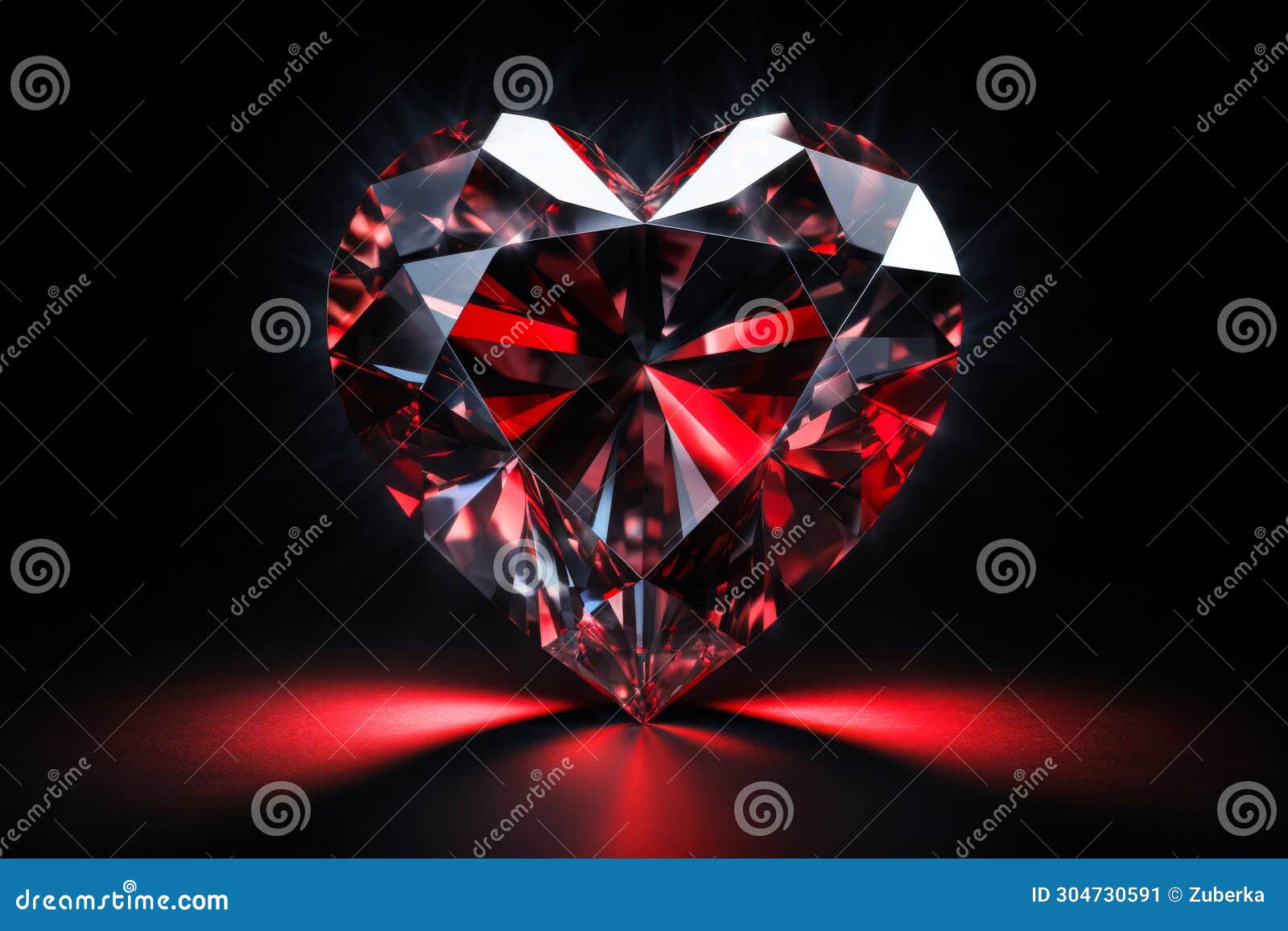 Heart Shaped Red Diamond stock illustration. Illustration of isolated ...