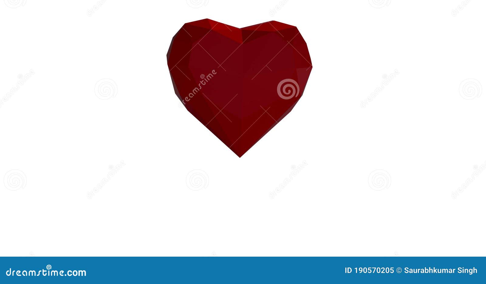 Heart-shaped Red Diamond in White Background Stock Illustration ...